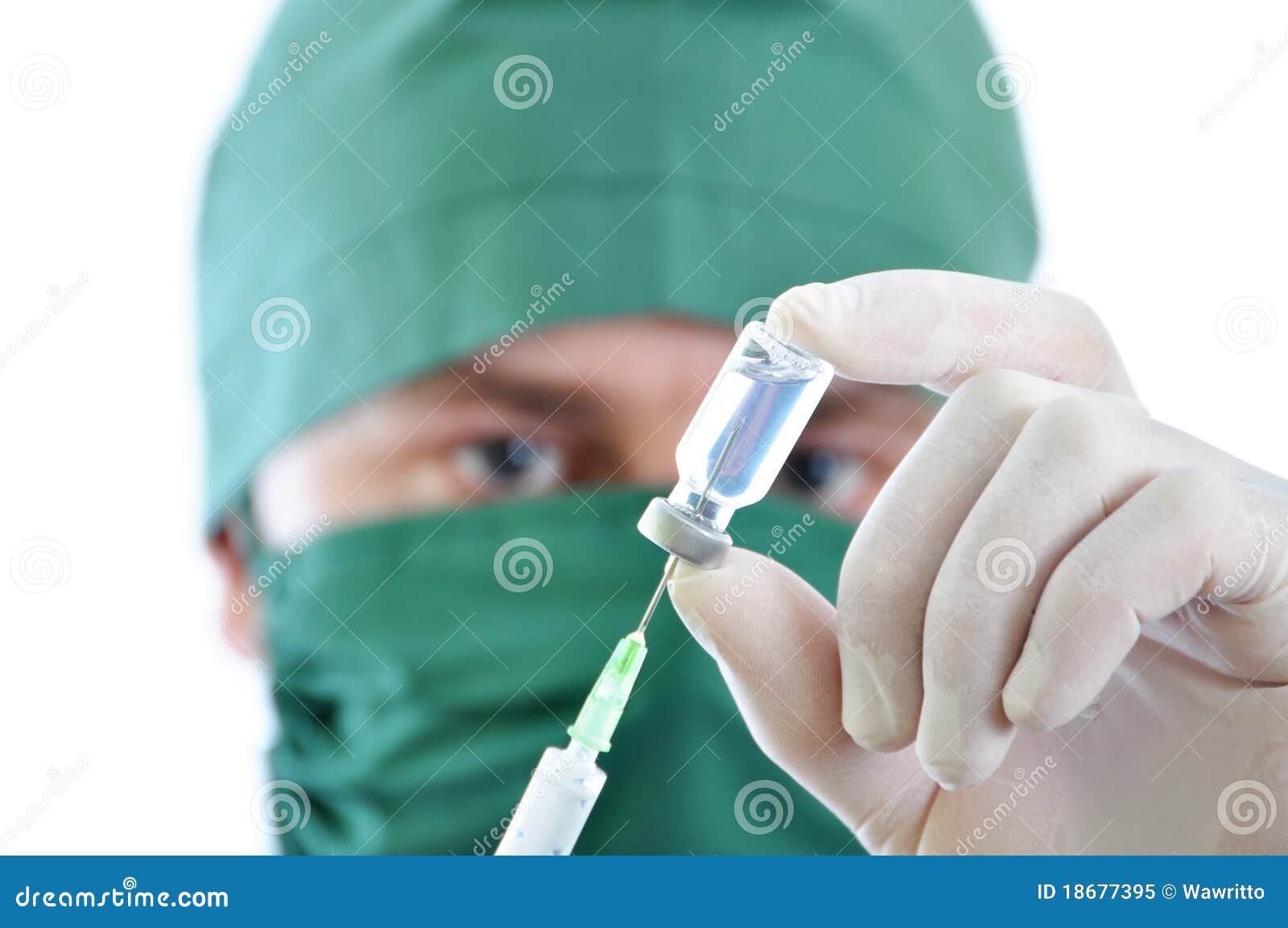 Doctor with Syringe in Hand Isolated Stock Image - Image of injection ...
