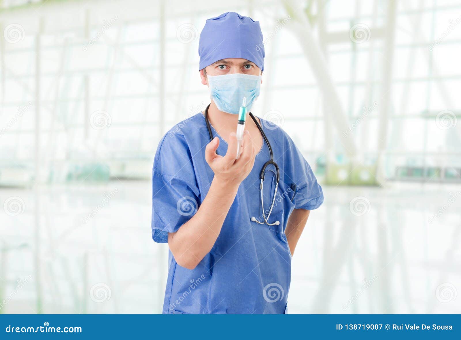 Syringe stock image. Image of scrubs, person, clinic - 138719007