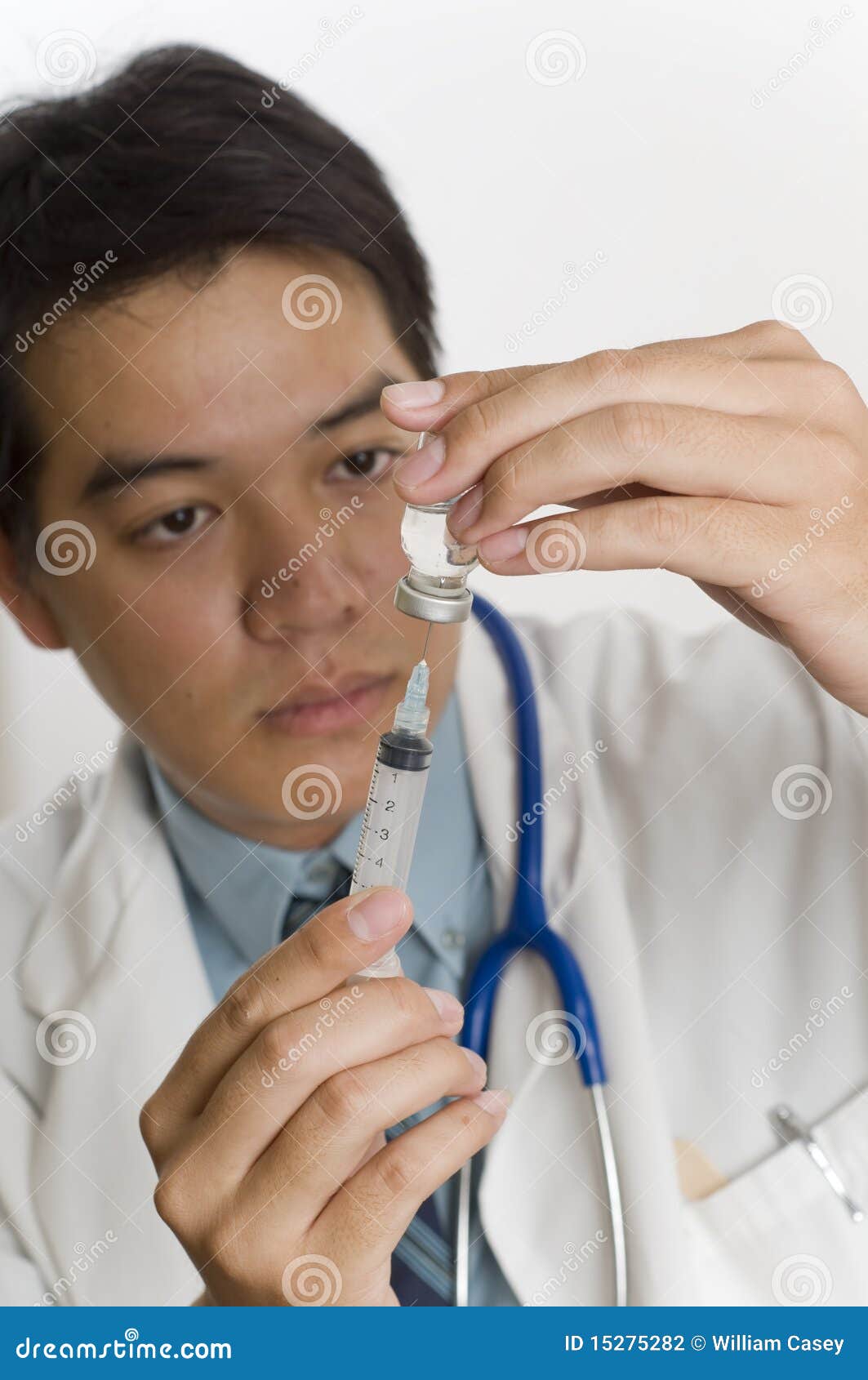 Doctor with Syringe and Vaccine Stock Photo - Image of vaccine, asian ...
