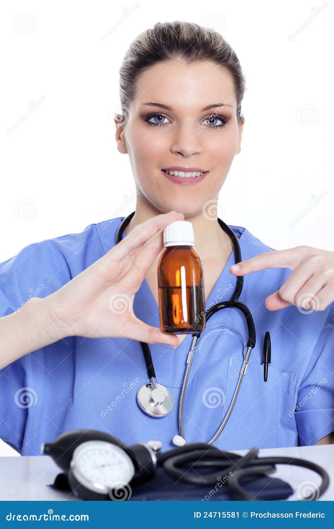 Doctor and syrup stock image. Image of medicine, medical - 24715581