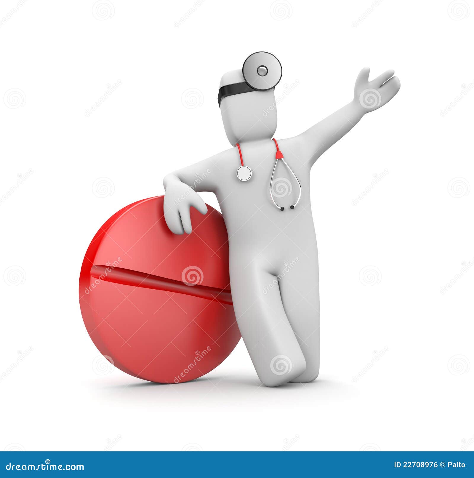 Doctor with tablet stock illustration. Illustration of idea - 22708976