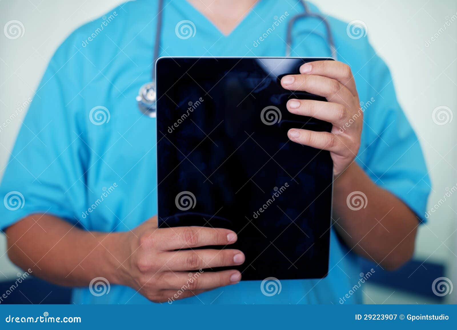 Doctor with tablet stock image. Image of holding, concepts - 29223907