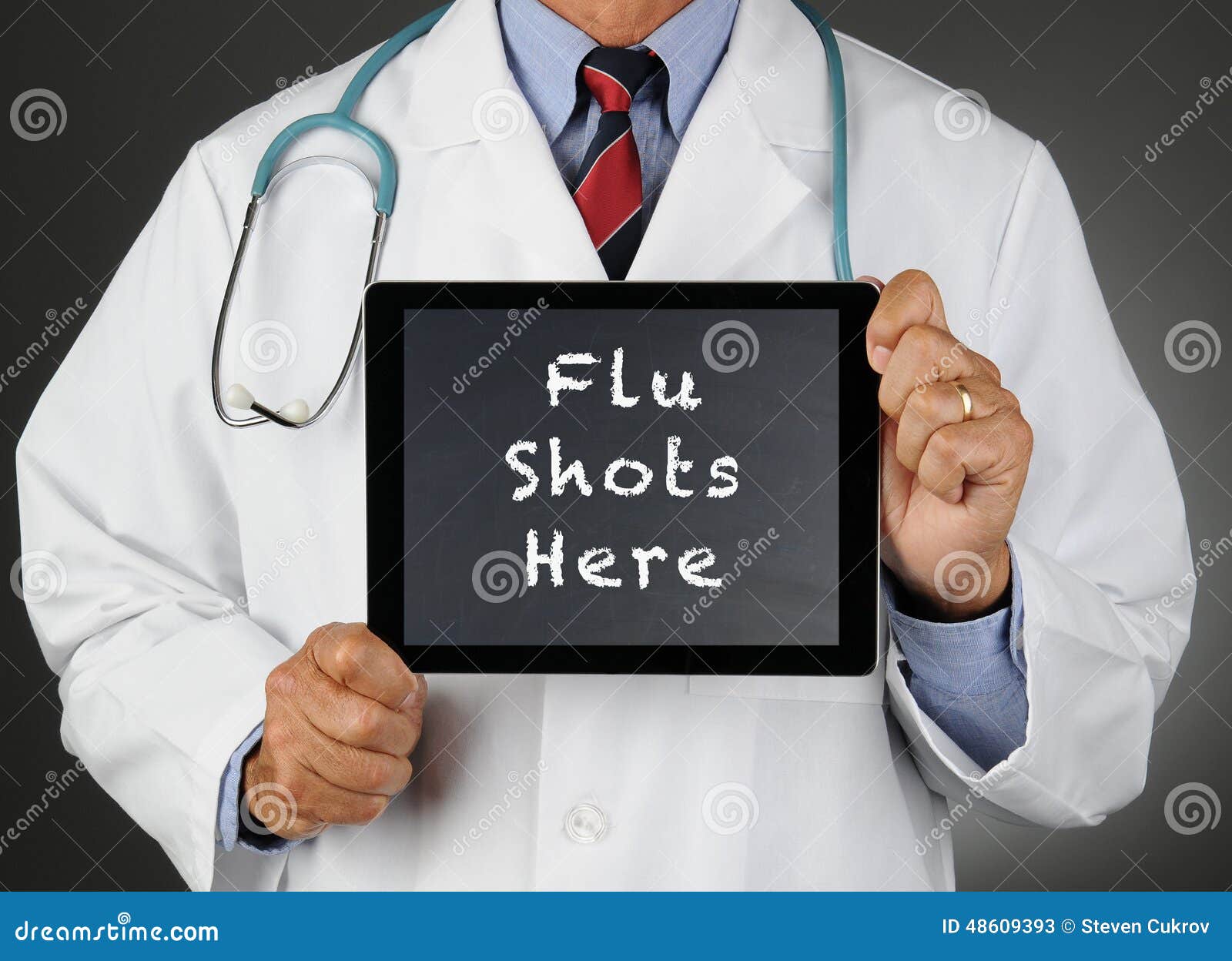 Doctor Tablet Computer Flu Shots Stock Image - Image of blackboard ...