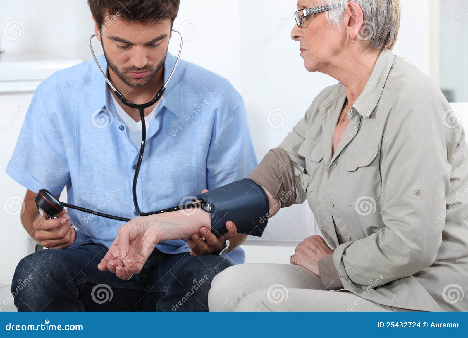Doctor Taking the Blood Pressure Stock Photo - Image of healthy ...