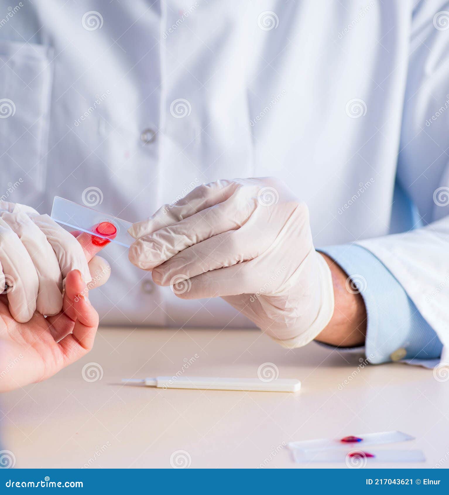 Doctor Taking Blood Samples from Finger Stock Image - Image of donor ...