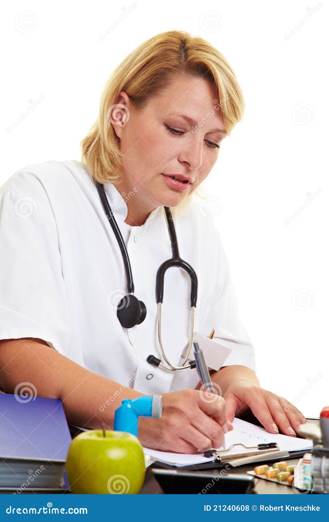 Doctor Taking Notes on Clipboard Stock Photo - Image of contract ...
