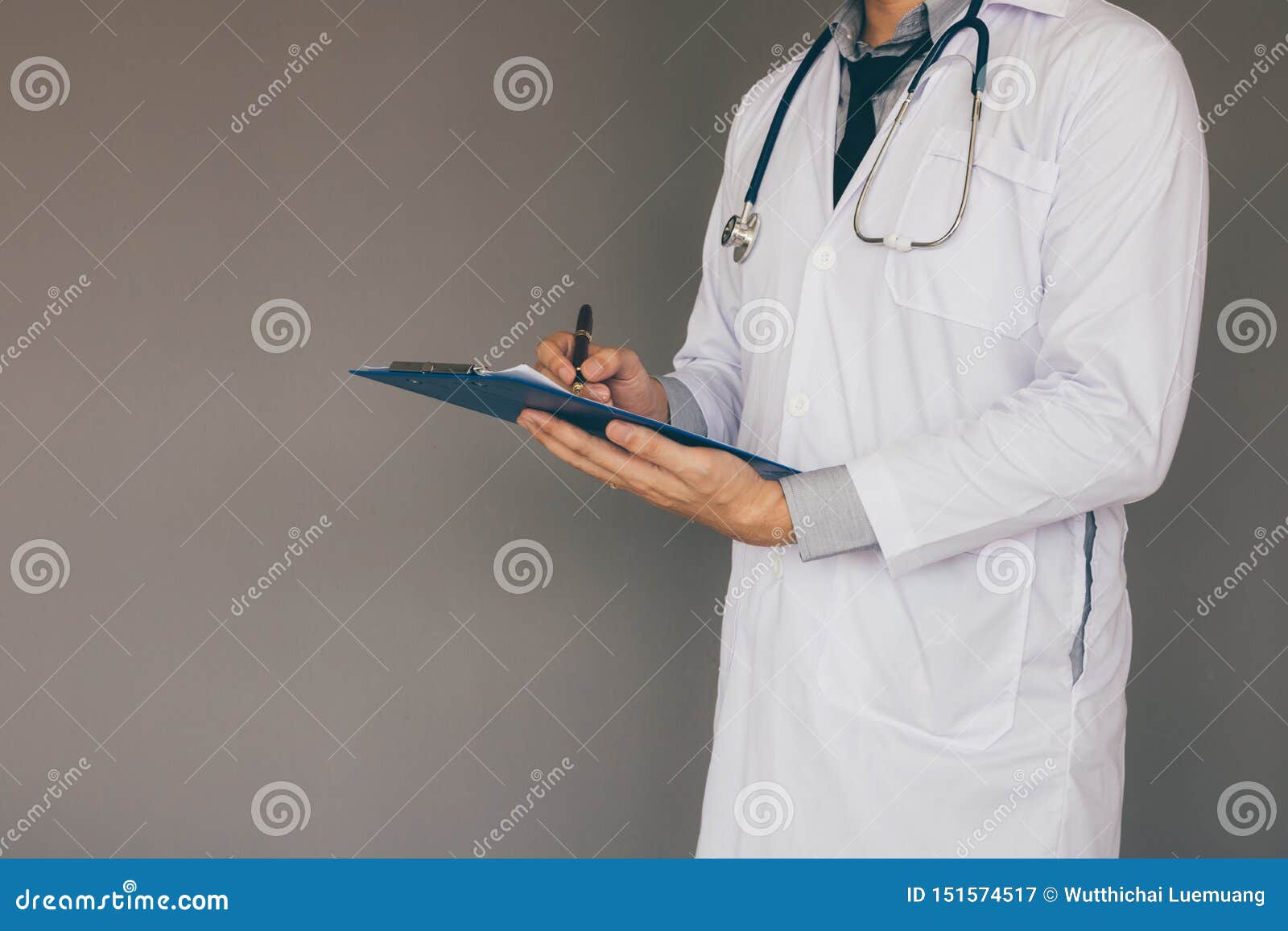 The Doctor is Taking Notes in the Hospital Stock Image - Image of note ...
