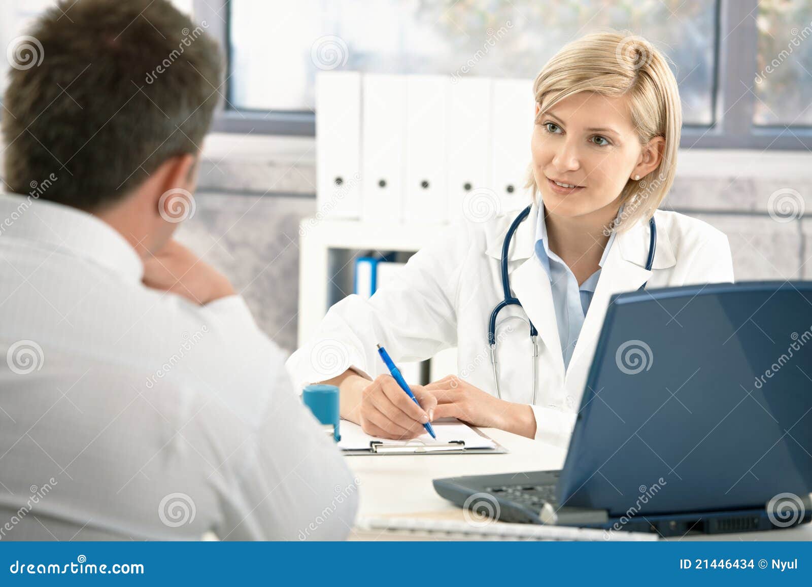 Doctor Taking Notes about Patient Stock Photo - Image of bright ...