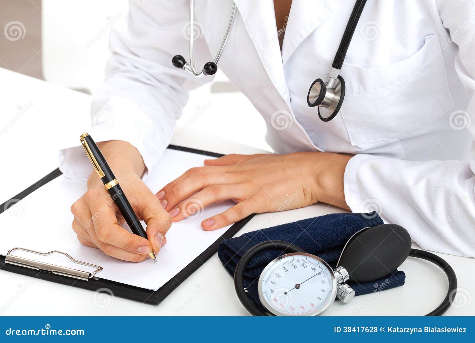 Doctor Taking Notes about Patient Stock Photo - Image of female ...
