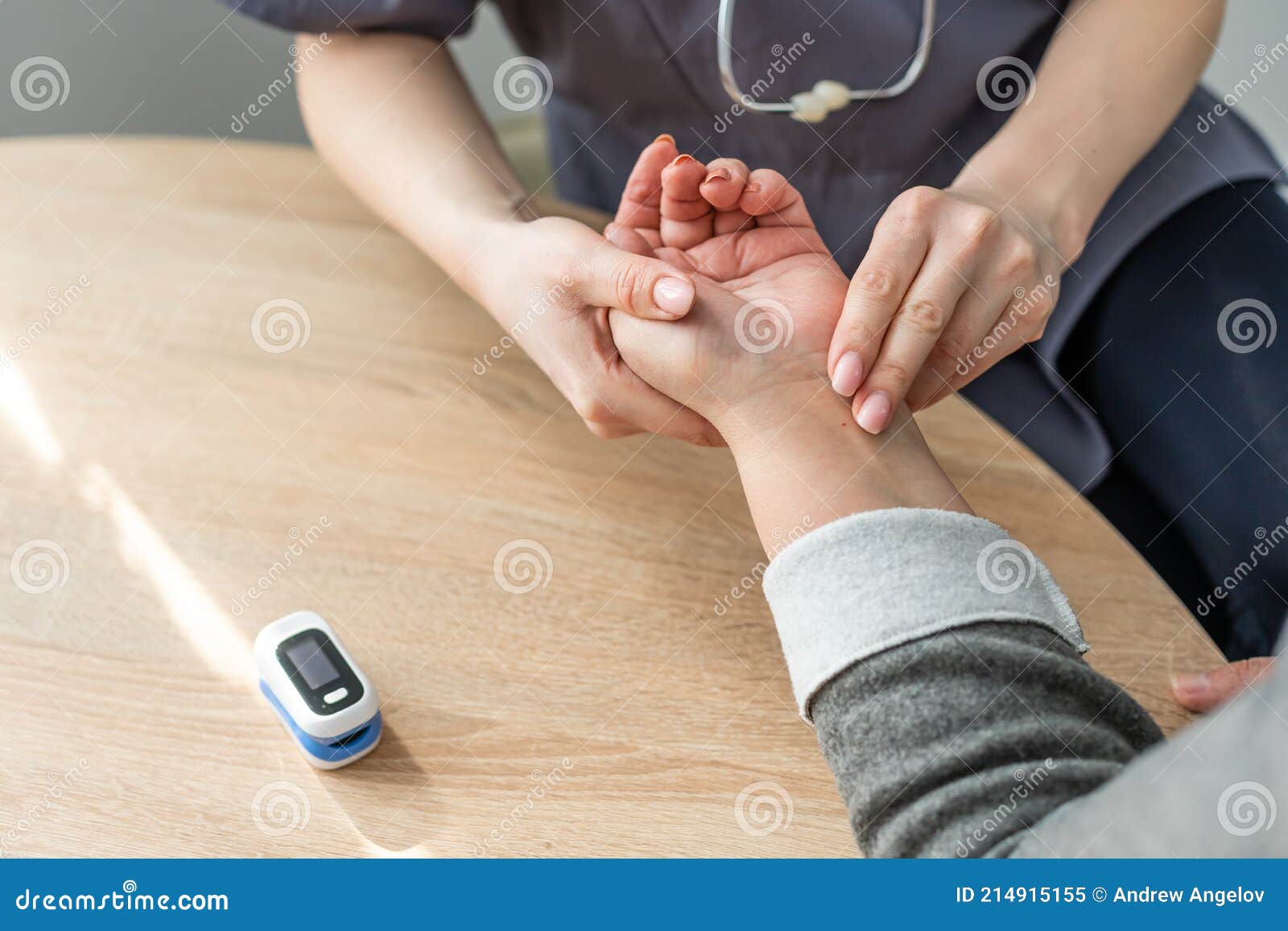 A Doctor Taking the Patient& X27;s Pulse Stock Image - Image of ...