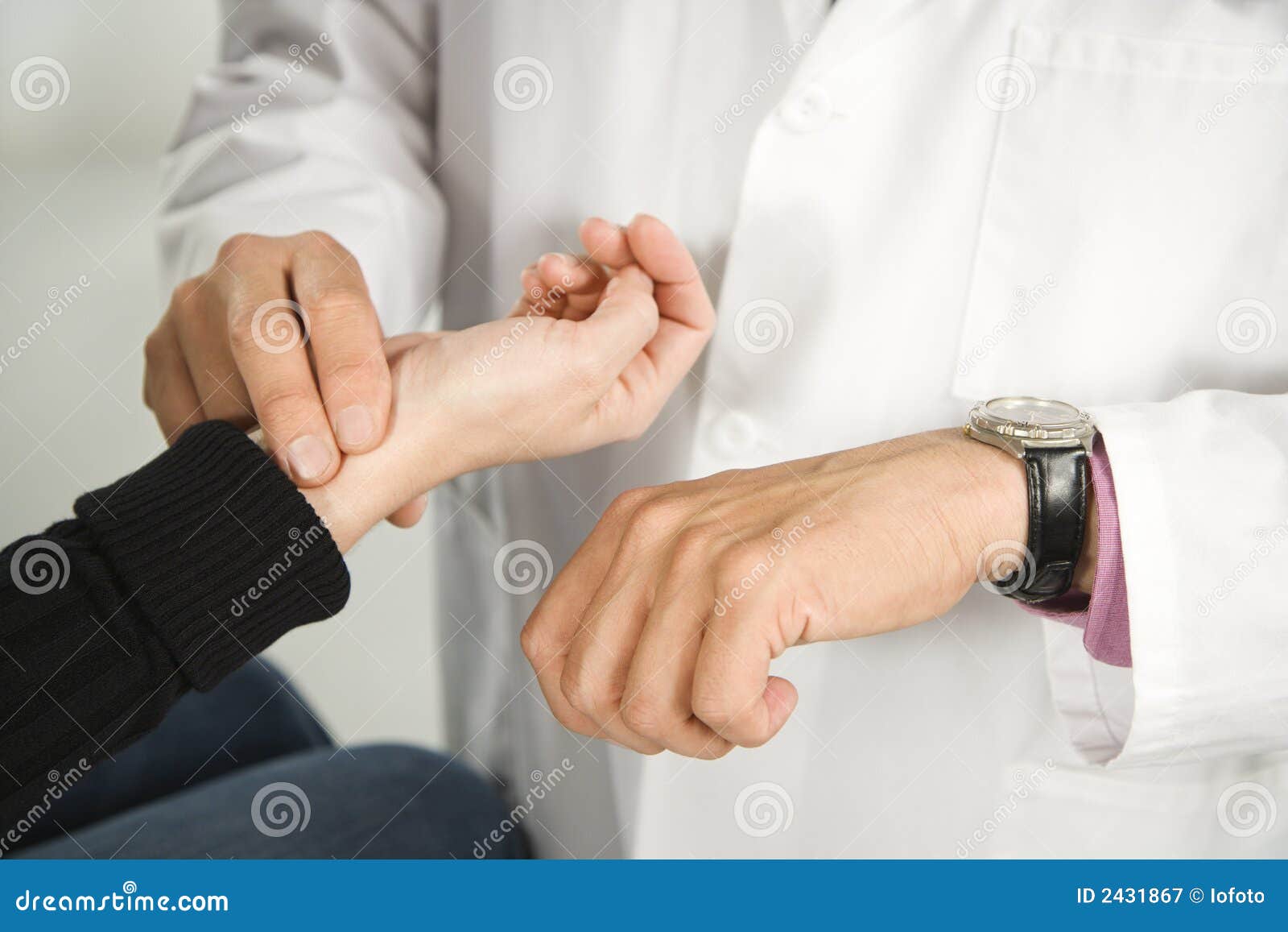 Doctor Taking Patient S Pulse. Stock Image - Image of patient, medicine ...