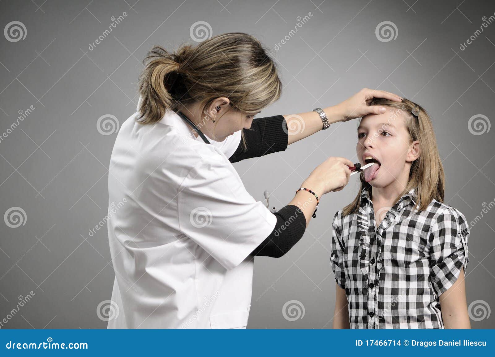 Doctor taking temperature stock photo. Image of gown - 17466714