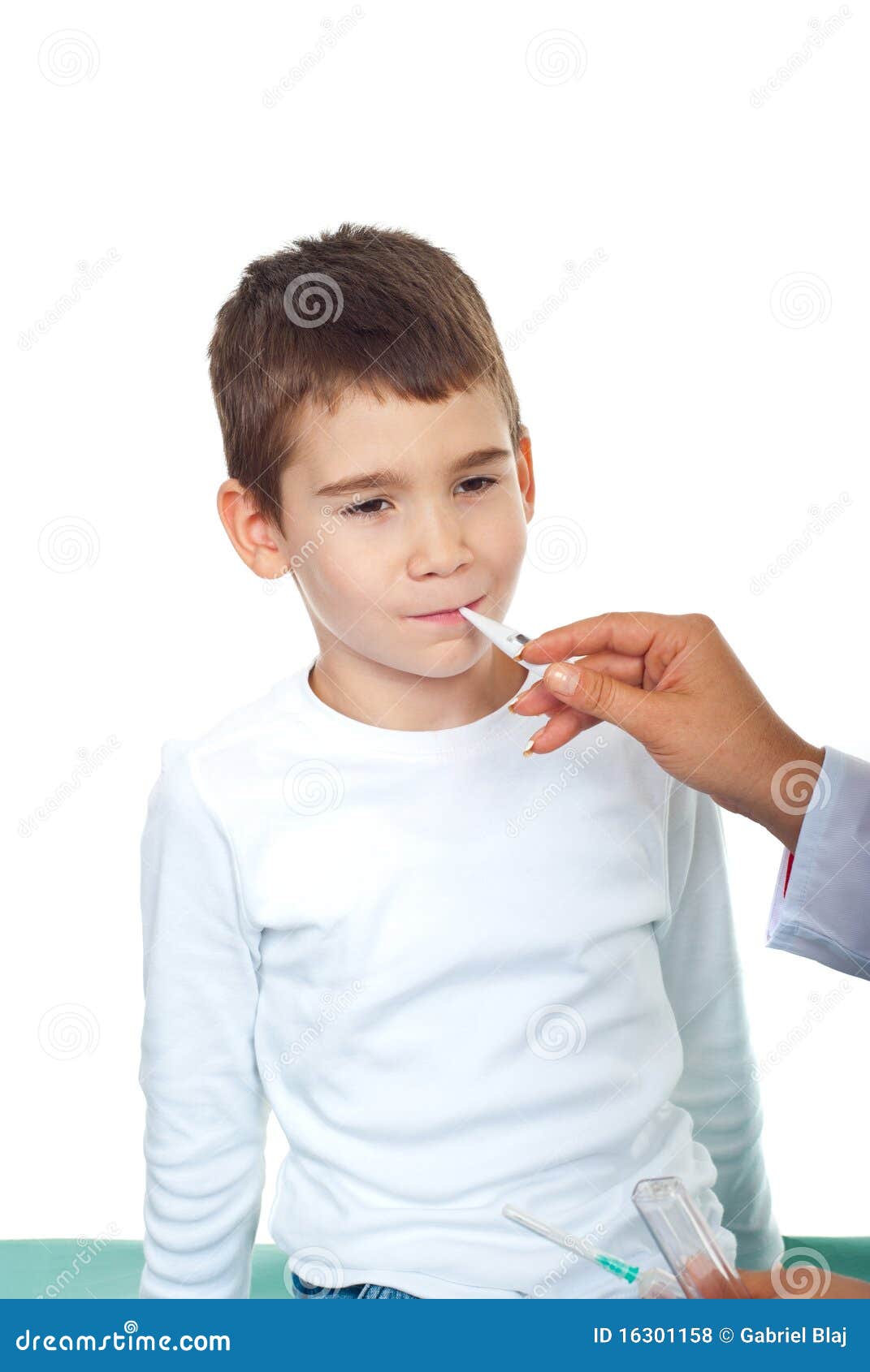 Doctor Taking Temperature To a Child Stock Photo - Image of doctor ...