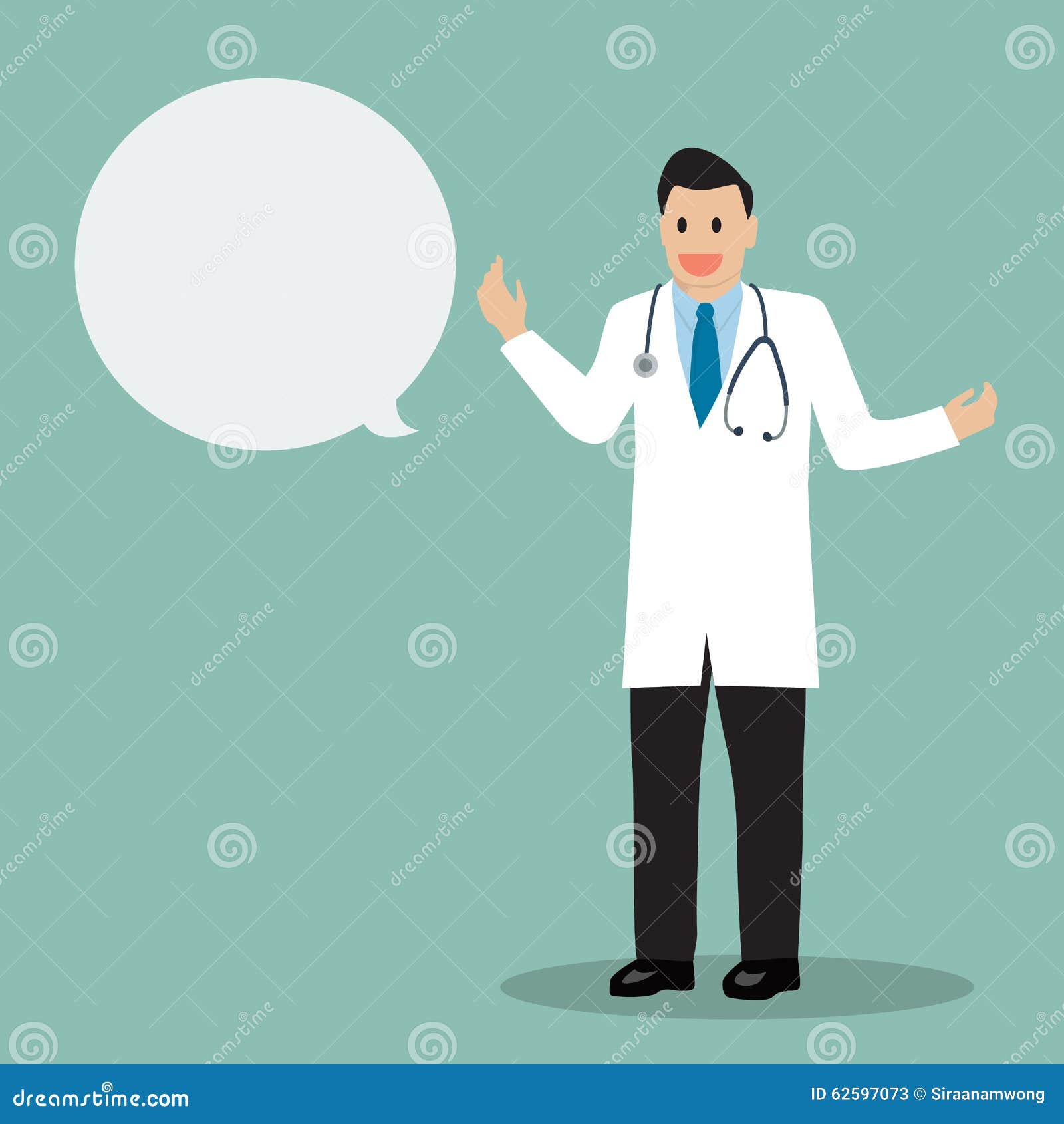 Doctor Talking with Body Language Stock Illustration - Illustration of ...