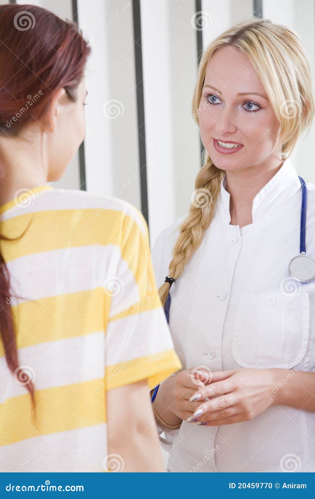 Doctor Talking with Patient Stock Photo - Image of friendly, talking ...