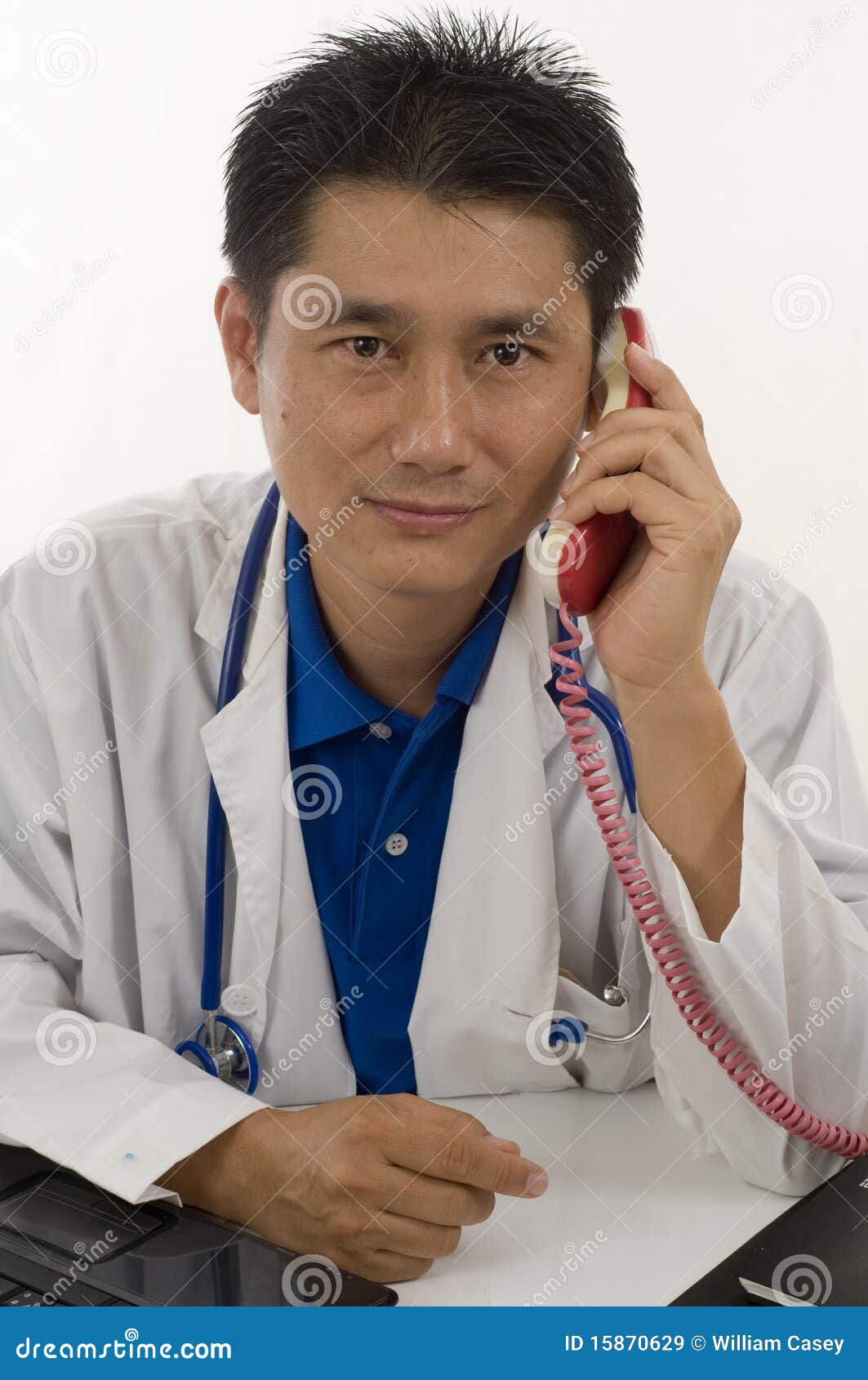 Doctor Talking To Patient on the Telephone Stock Image - Image of ...