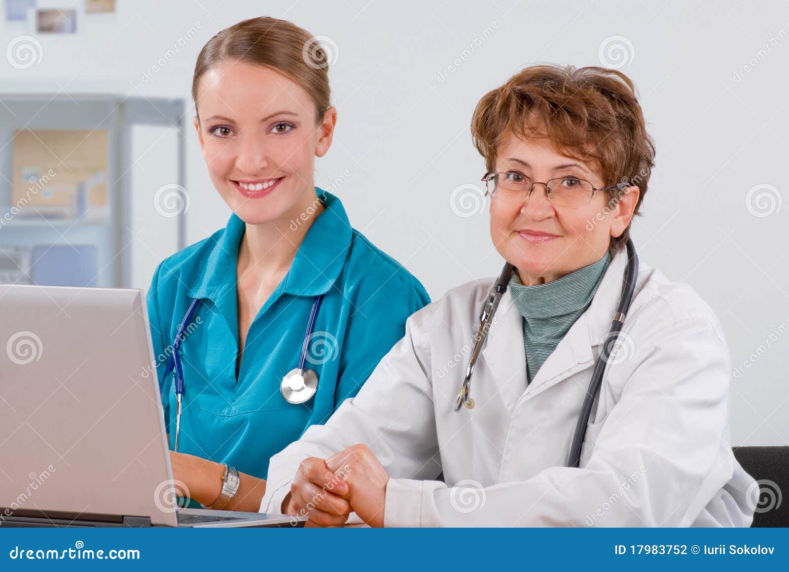 A doctor teaches a student stock photo. Image of physician - 17983752