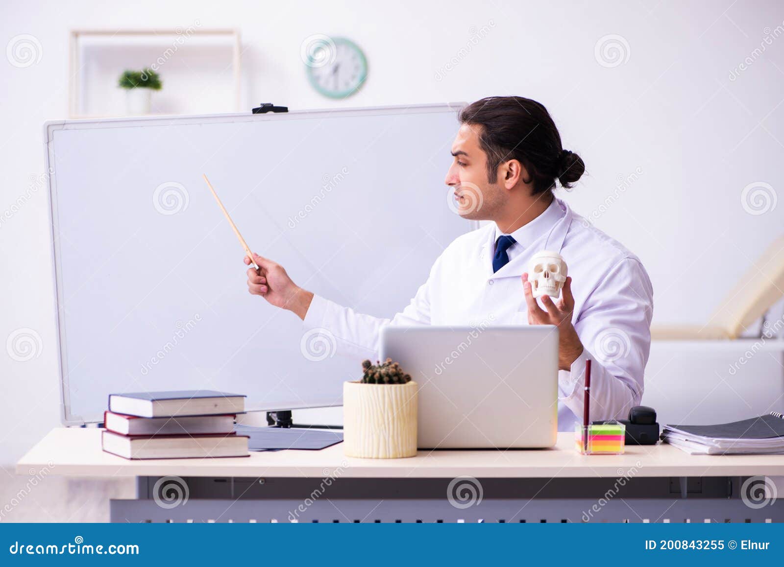 Doctor Teaching during the Lecture Stock Image - Image of education ...