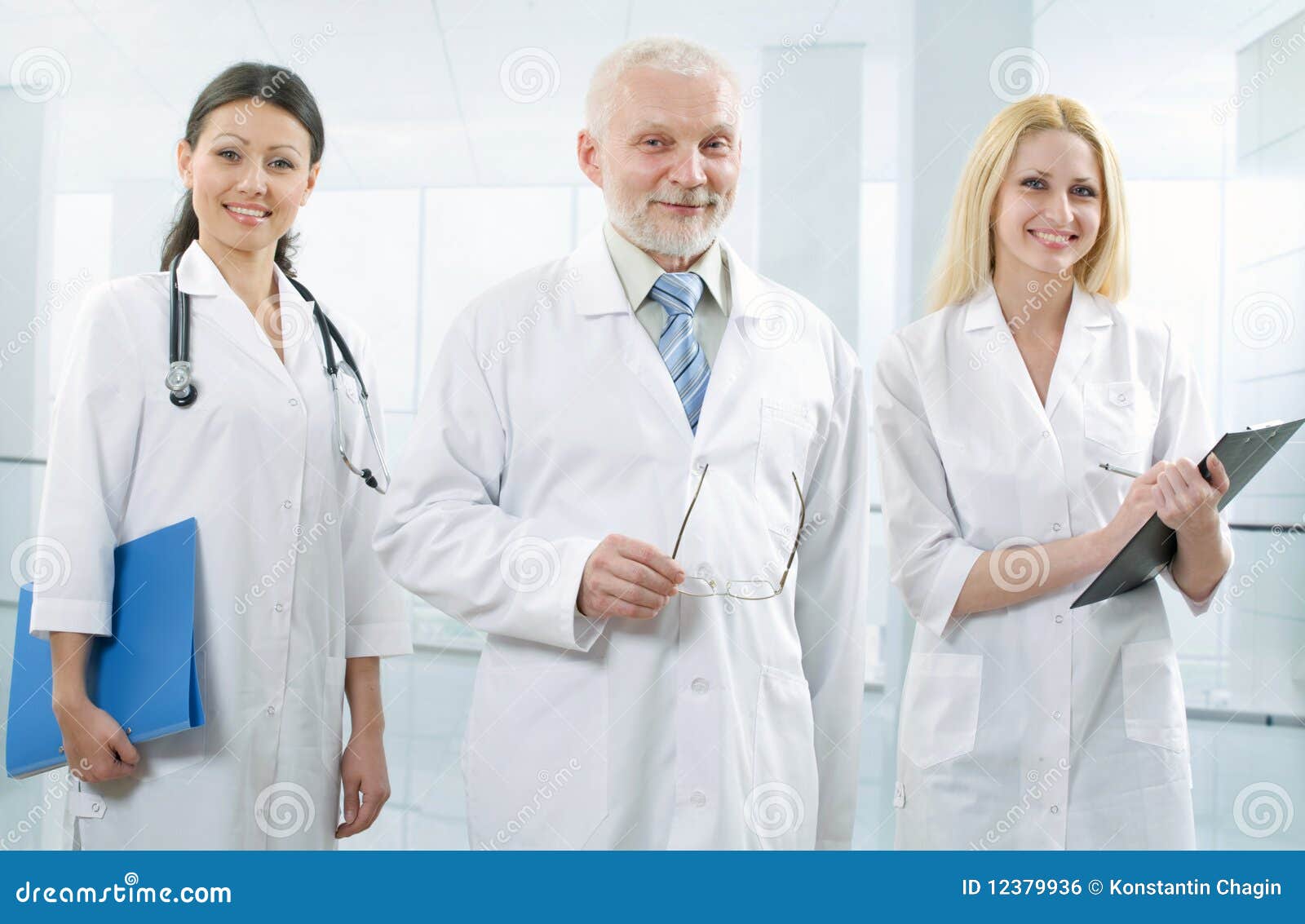 Doctor and team stock photo. Image of female, shoulders - 12379936