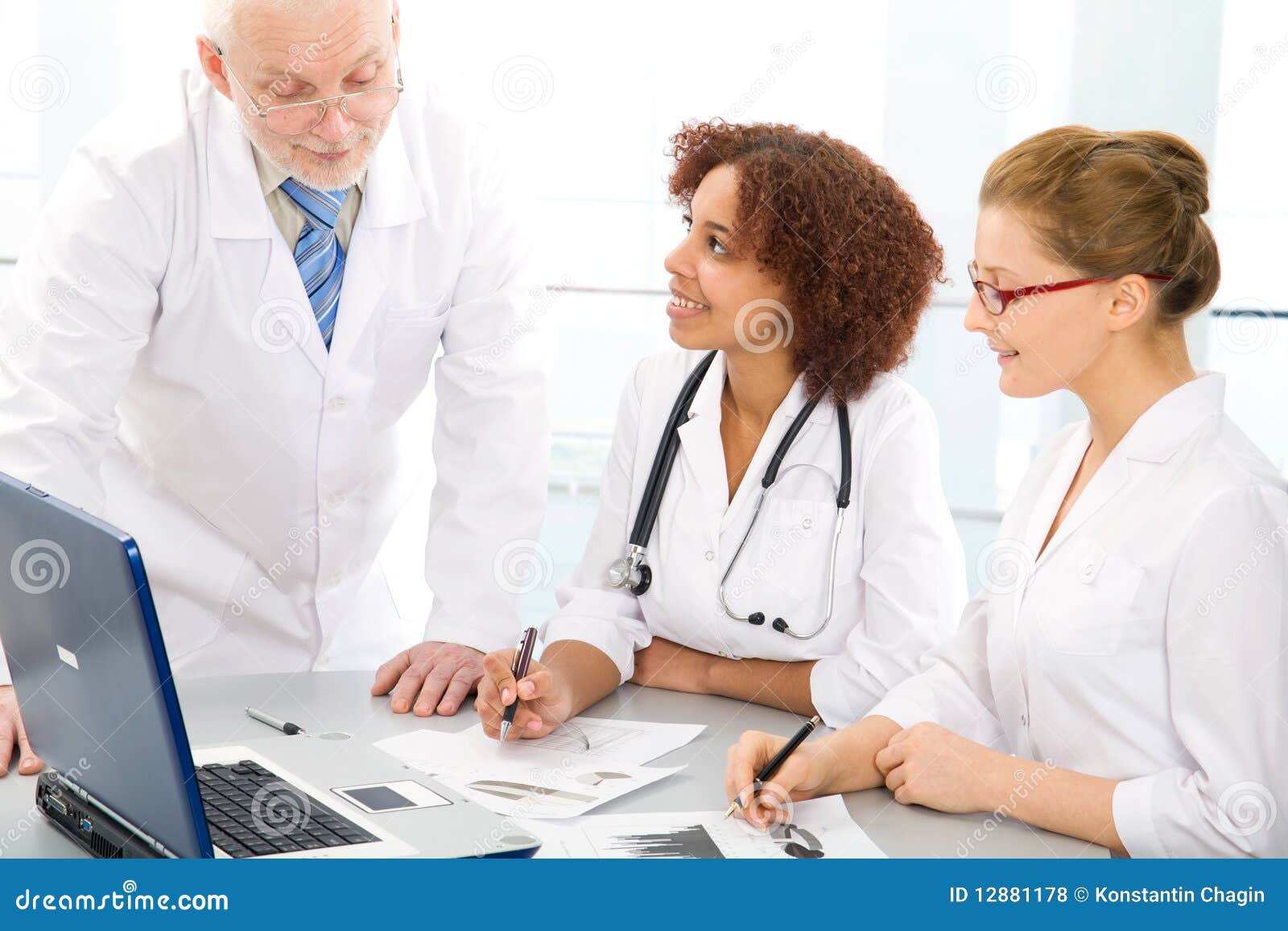 Doctor and team stock photo. Image of positivity, male - 12881178