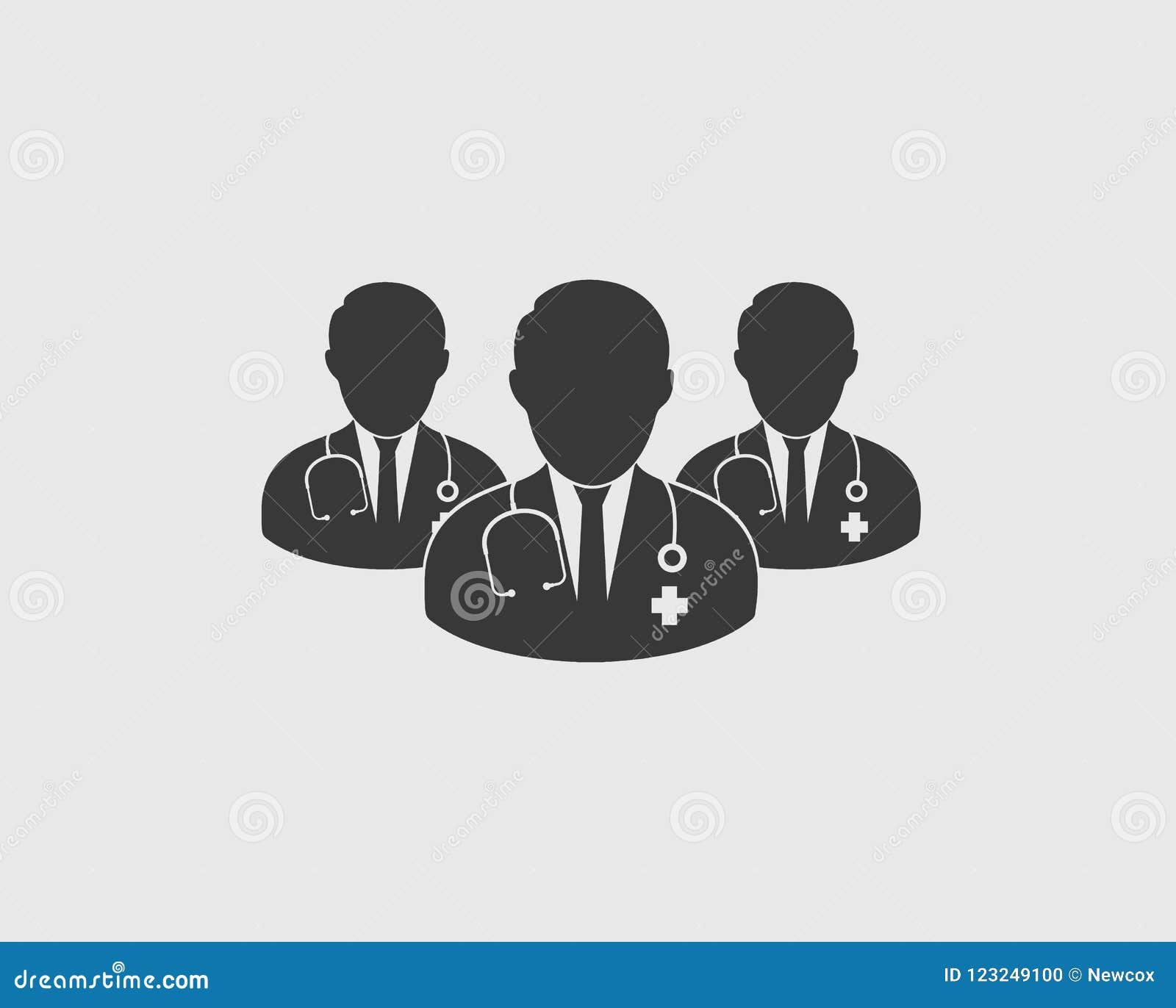 Doctor Team Icon stock vector. Illustration of graphic - 123249100