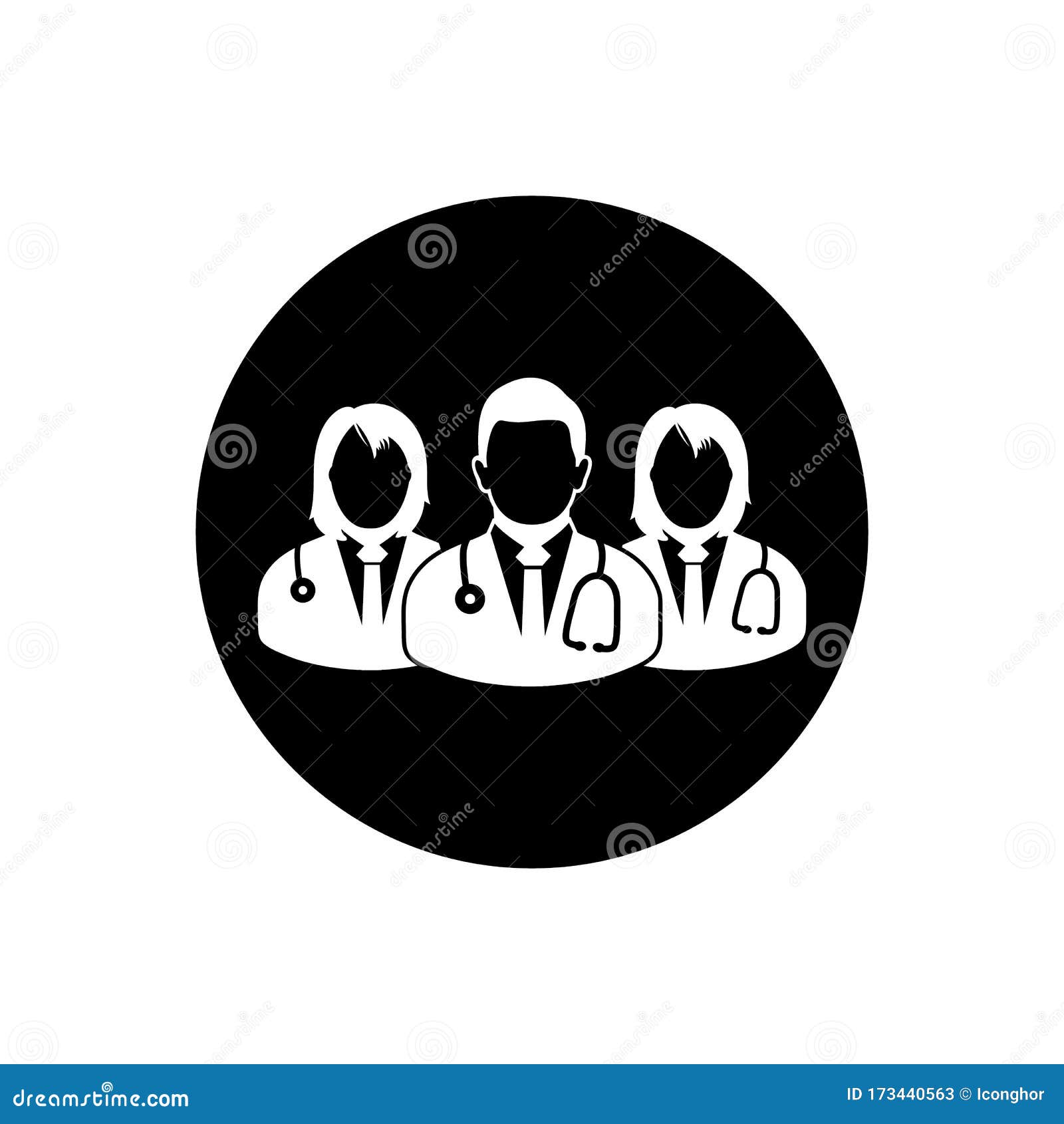 Doctor team Icon. stock vector. Illustration of doctor - 173440563