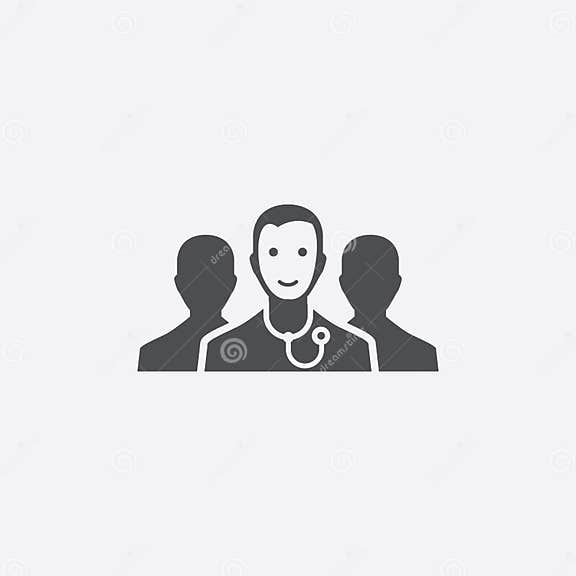 Doctor team icon stock vector. Illustration of sign - 262875009