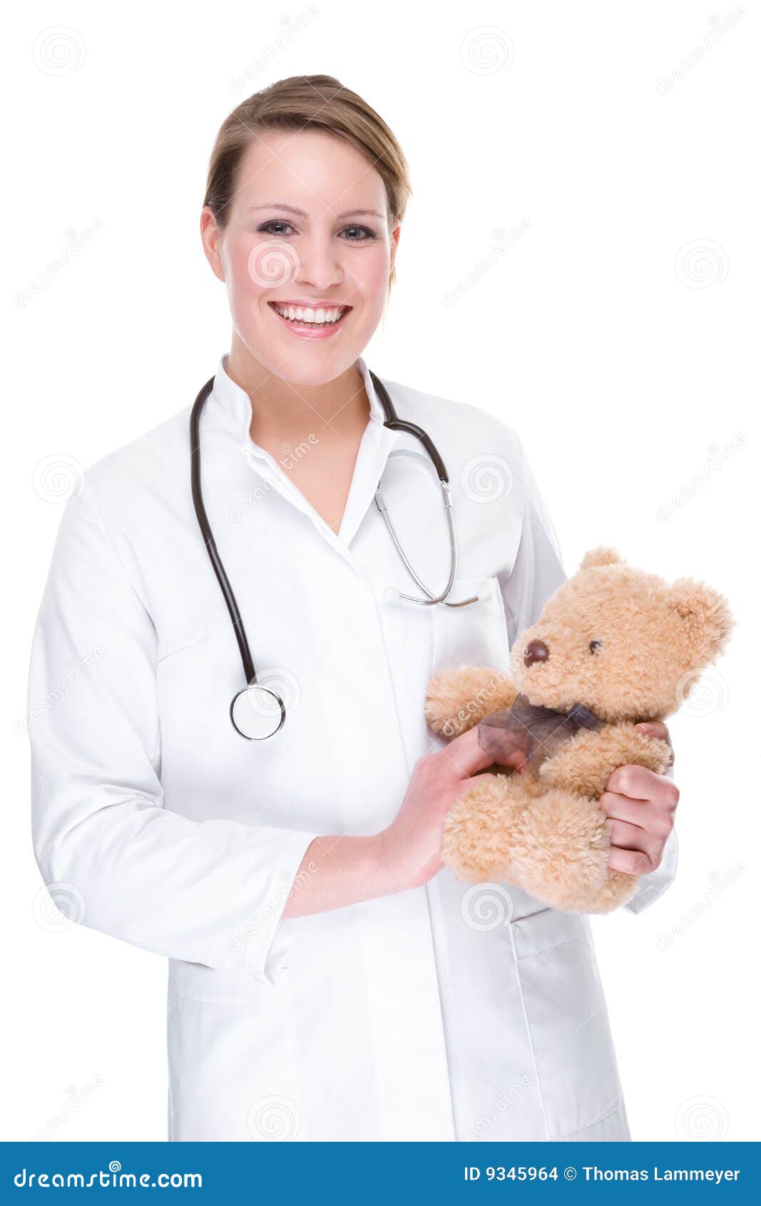 Doctor with teddy stock photo. Image of doctor, clinic - 9345964