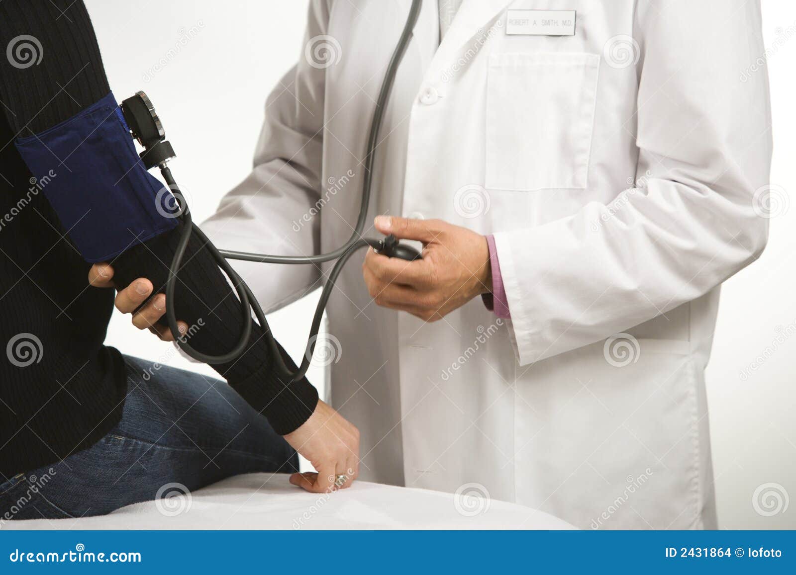 Doctor Testing Blood Pressure. Stock Photo - Image of care, adult: 2431864