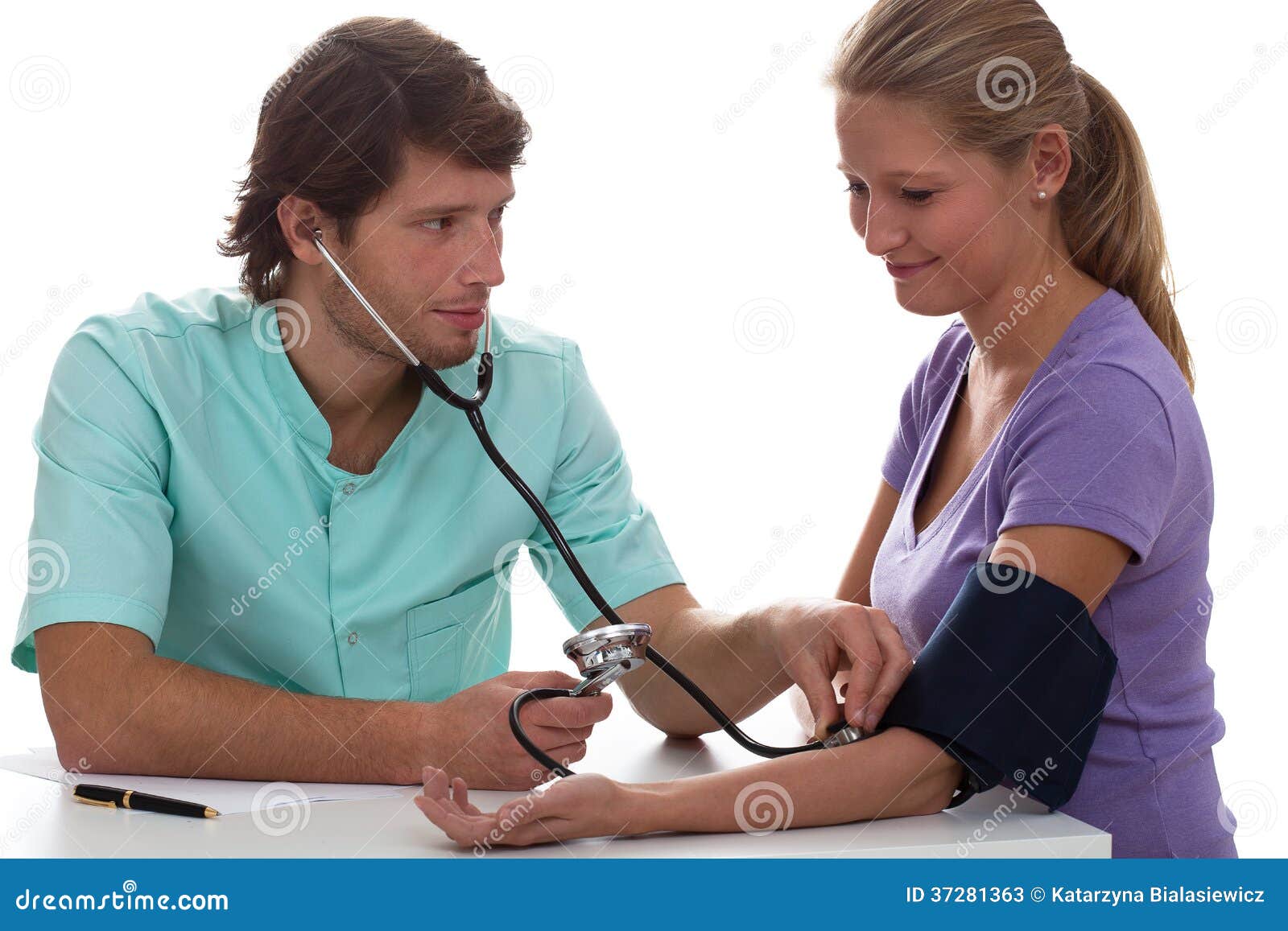 Doctor Testing Blood Pressure Stock Image - Image of equipment, medical ...