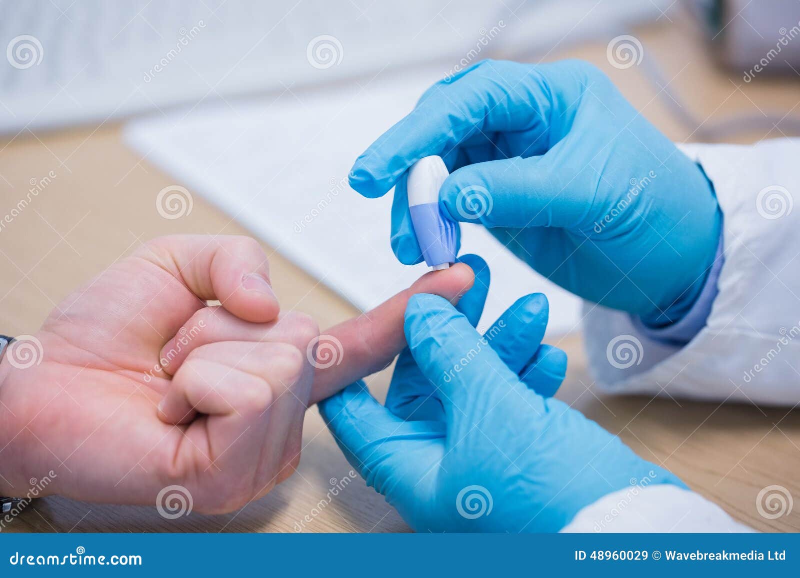 Doctor Testing His Patients Blood Stock Image - Image of doctor ...