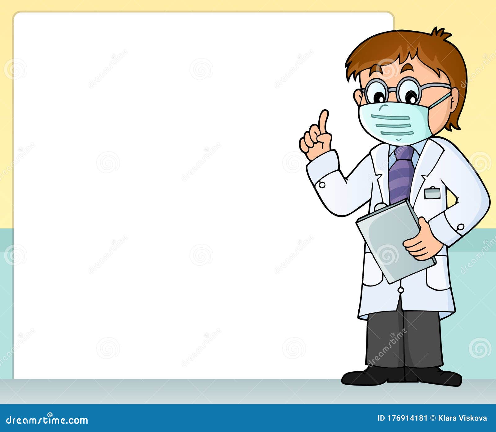 Doctor theme frame 3 stock vector. Illustration of protective - 176914181
