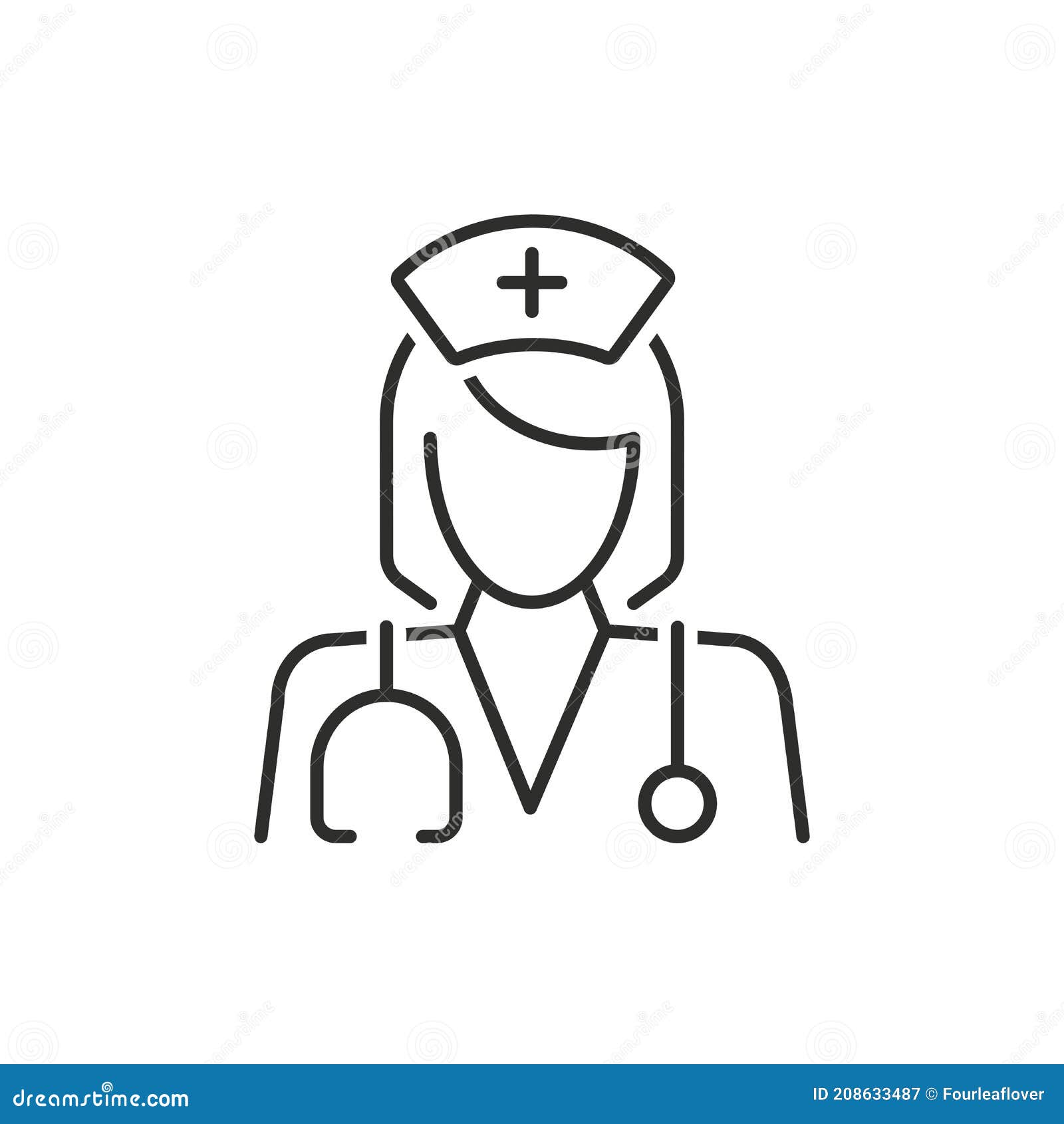 Doctor Thin Line Icon Medicine and Hospital Physician Sign Stock Vector ...