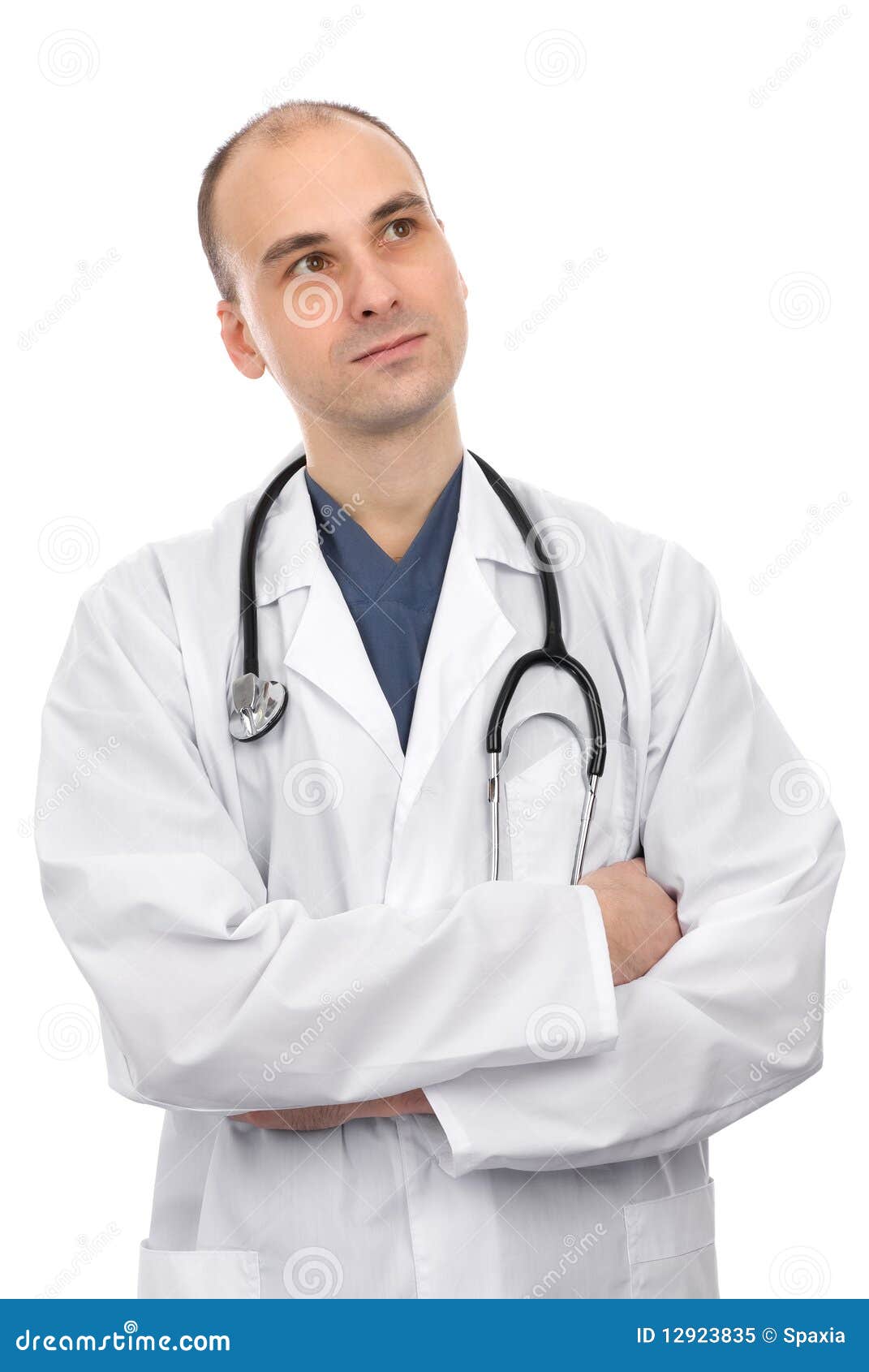Doctor thinking stock image. Image of compassionate, experienced - 12923835