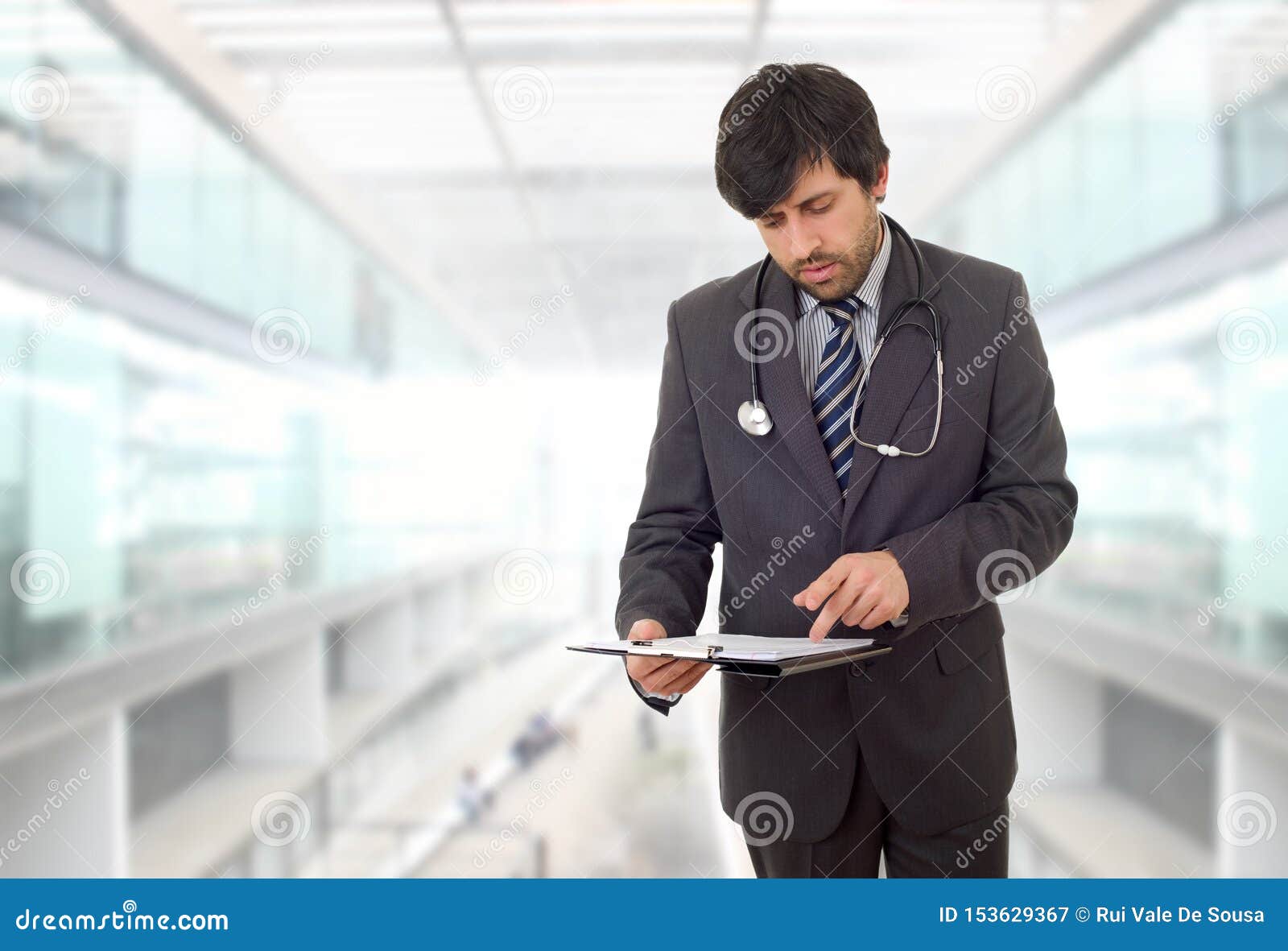 Doctor thinking stock image. Image of medicine, person - 153629367