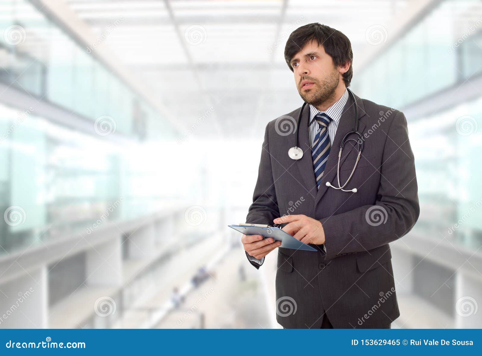 Doctor thinking stock image. Image of doctor, experience - 153629465