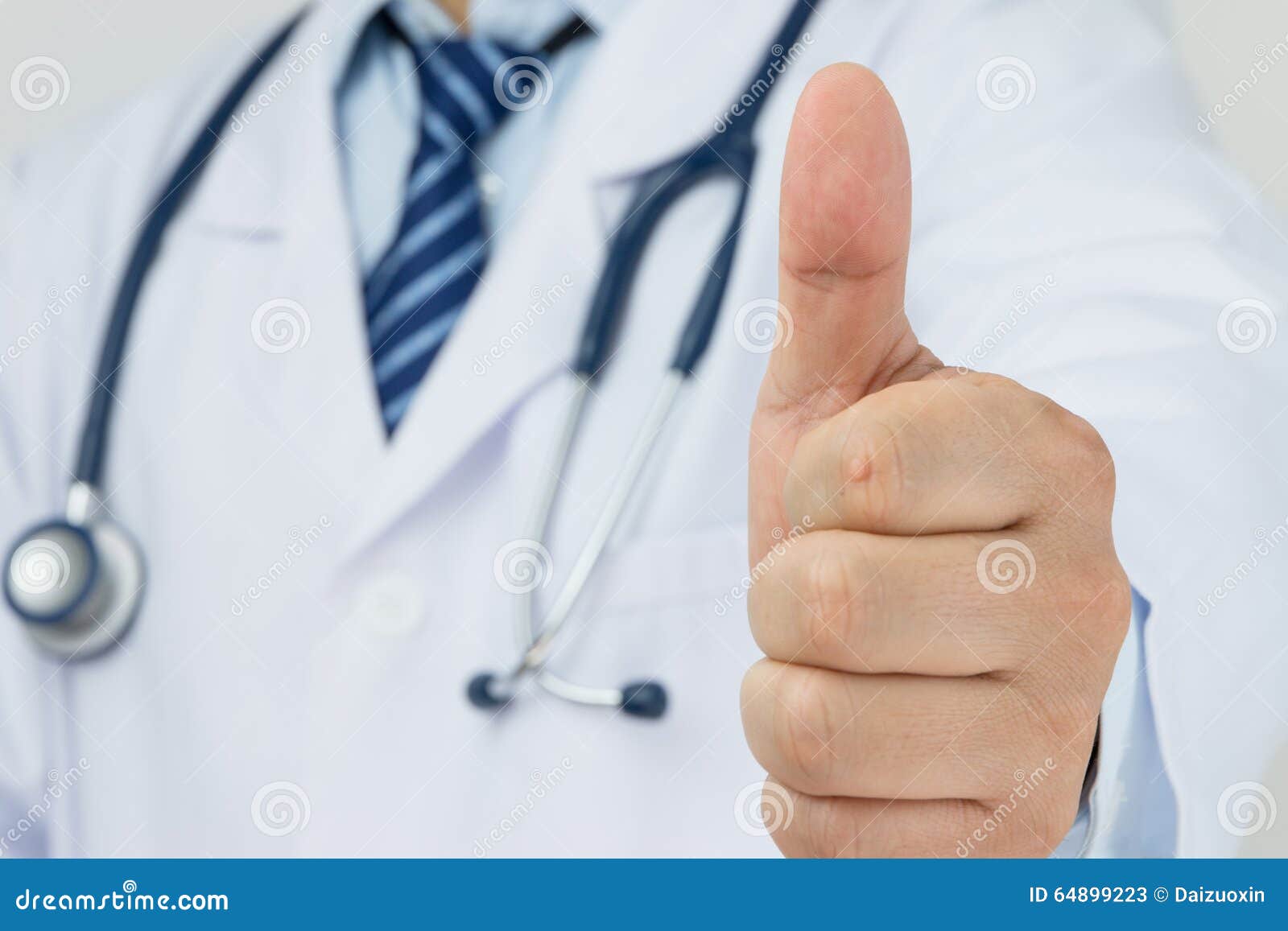 Doctor thumbs up stock image. Image of closeup, medical - 64899223
