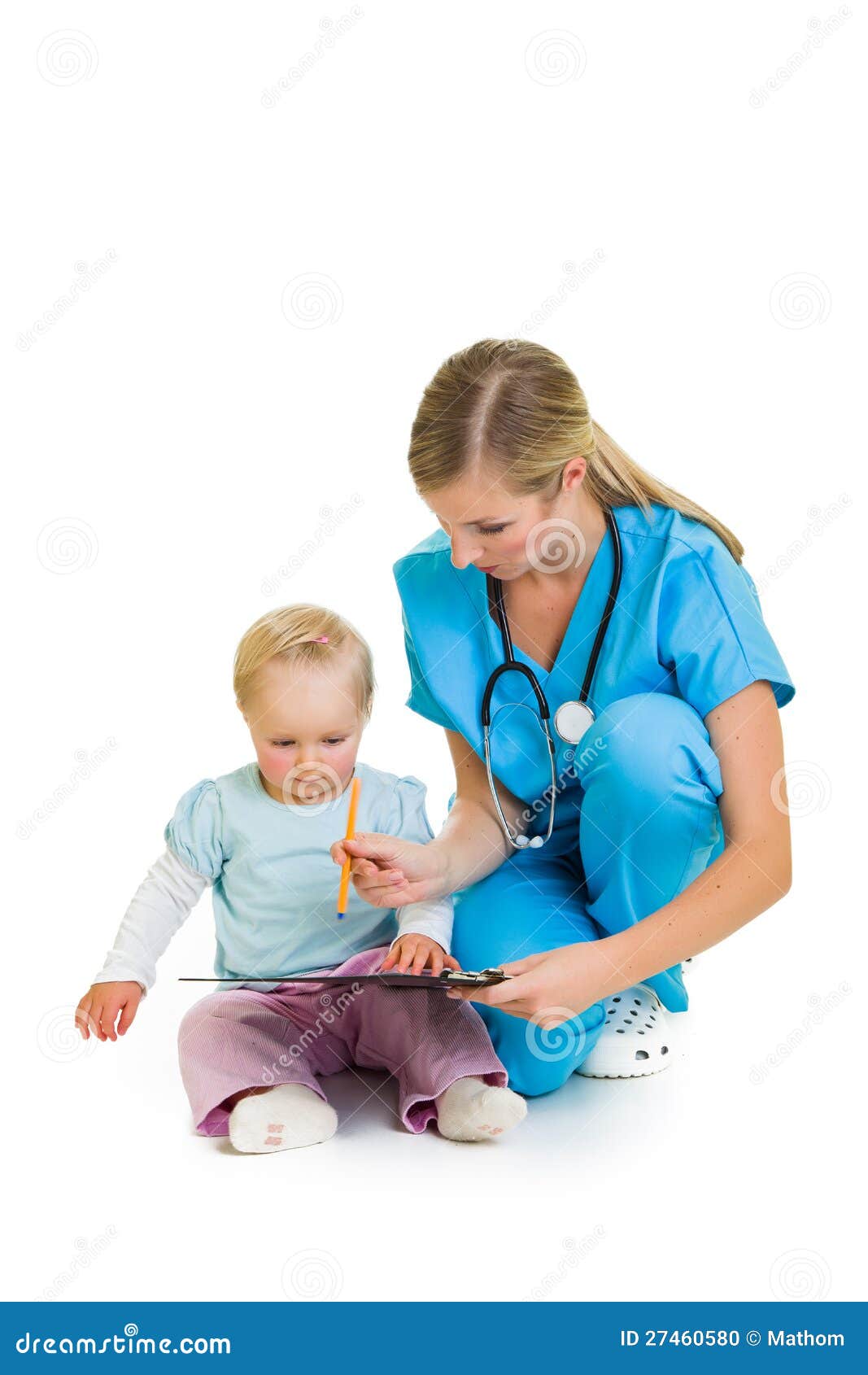 Doctor with toddler child stock photo. Image of specialist - 27460580