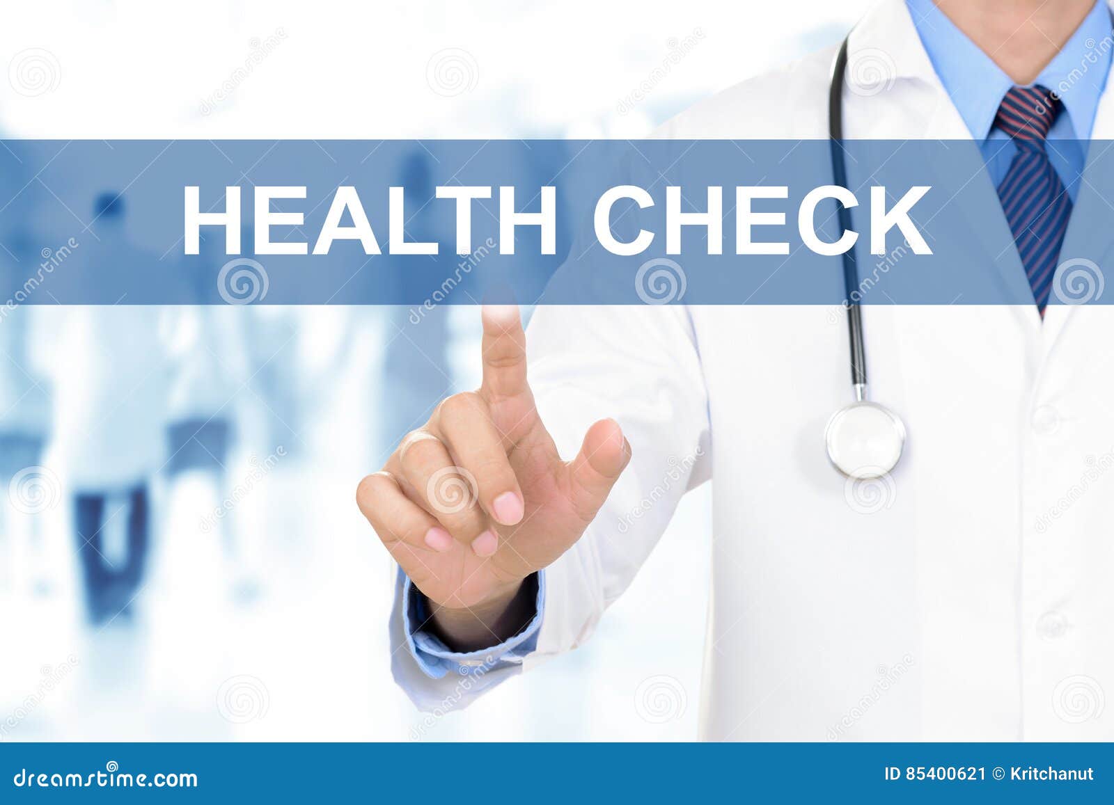 Doctor Touching HEALTH CHECK Sign on Virtual Screen Stock Image - Image ...