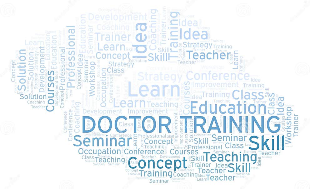 Doctor Training Word Cloud. Stock Illustration - Illustration of word ...