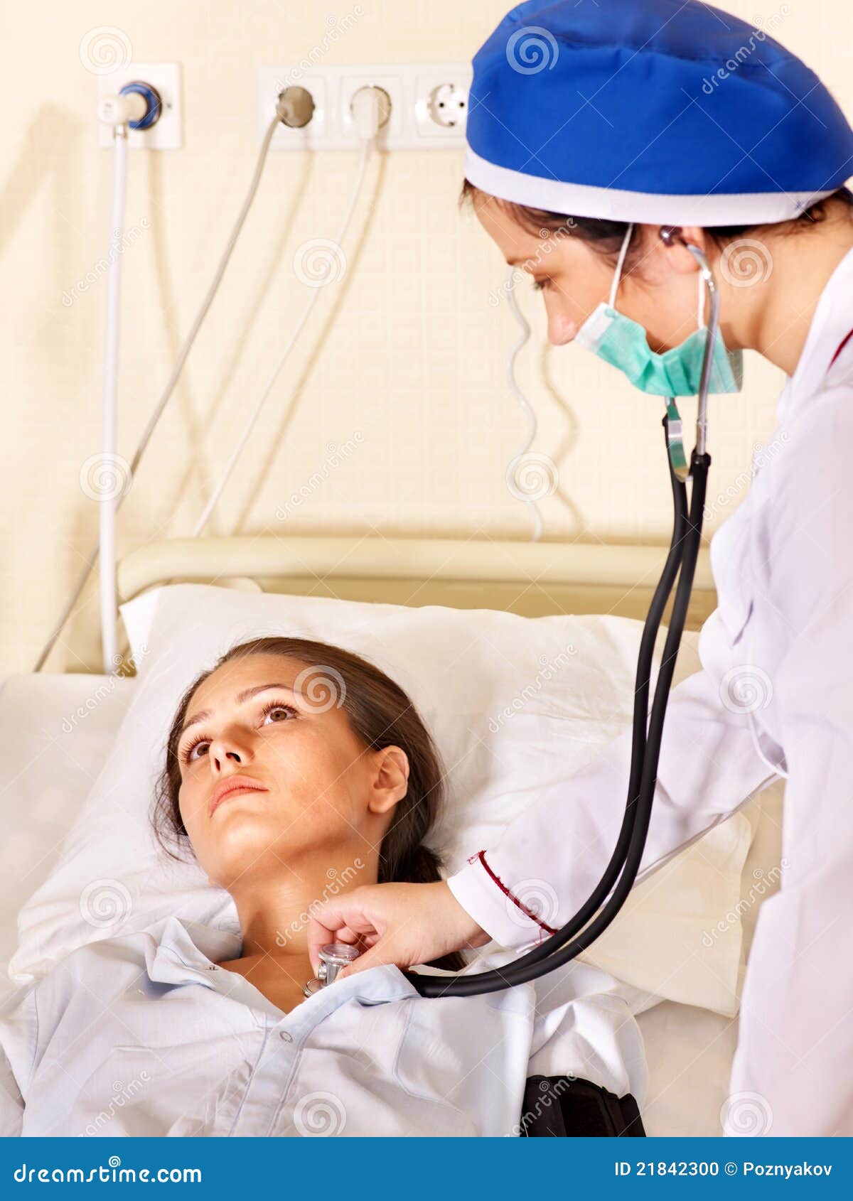 Doctor treats patient. stock photo. Image of hospital - 21842300