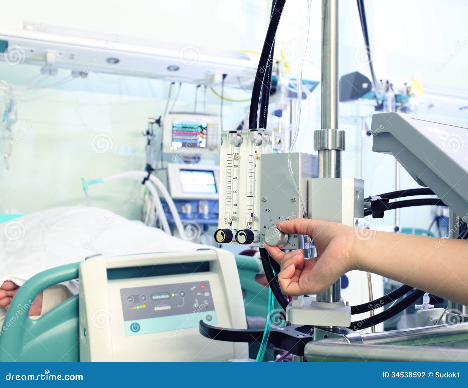 Doctor Turns the Controller Stock Photo - Image of health, industry ...