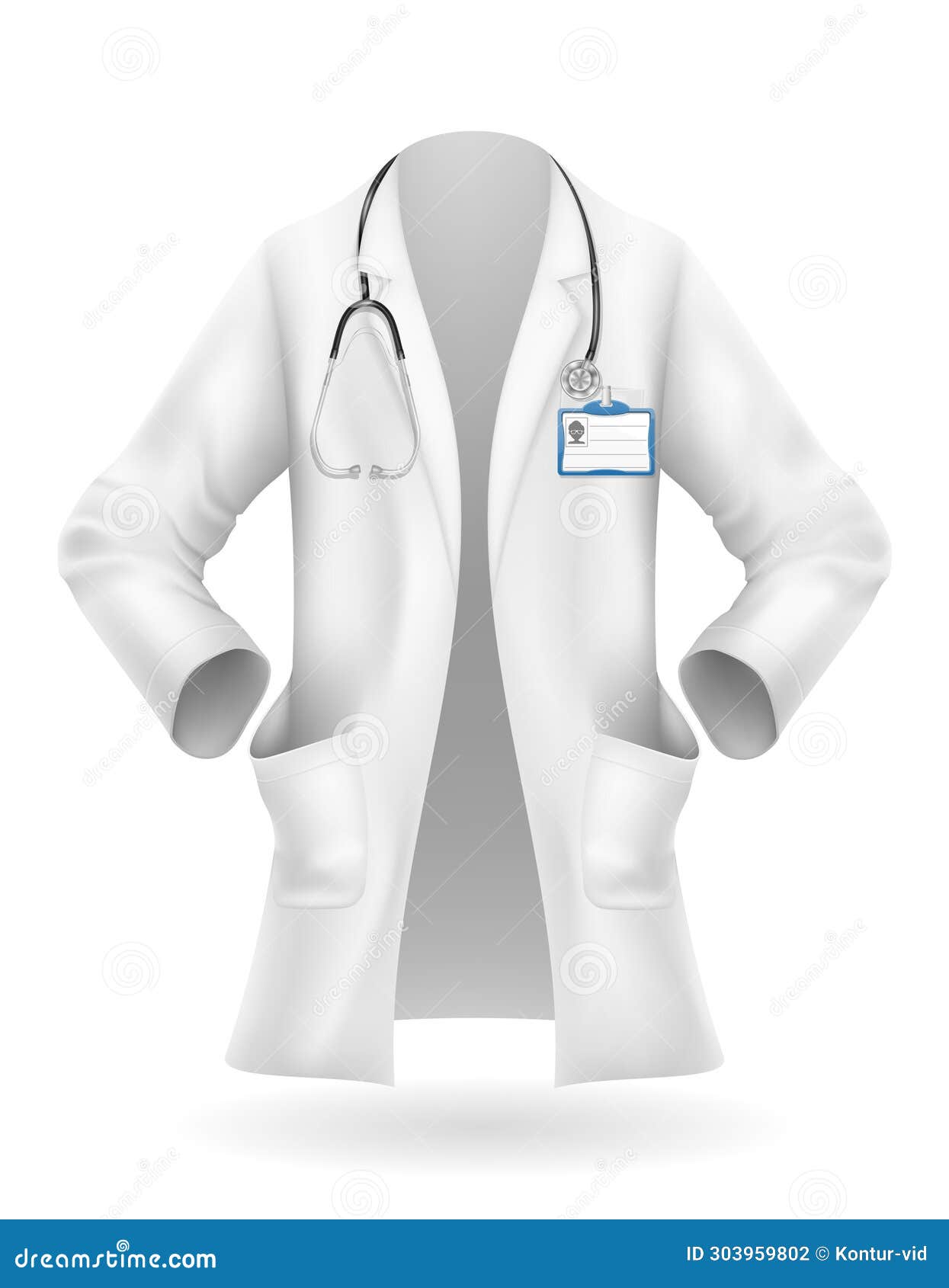 Doctor In Uniform. Happy Woman With Clipboard. Medical Specialist ...