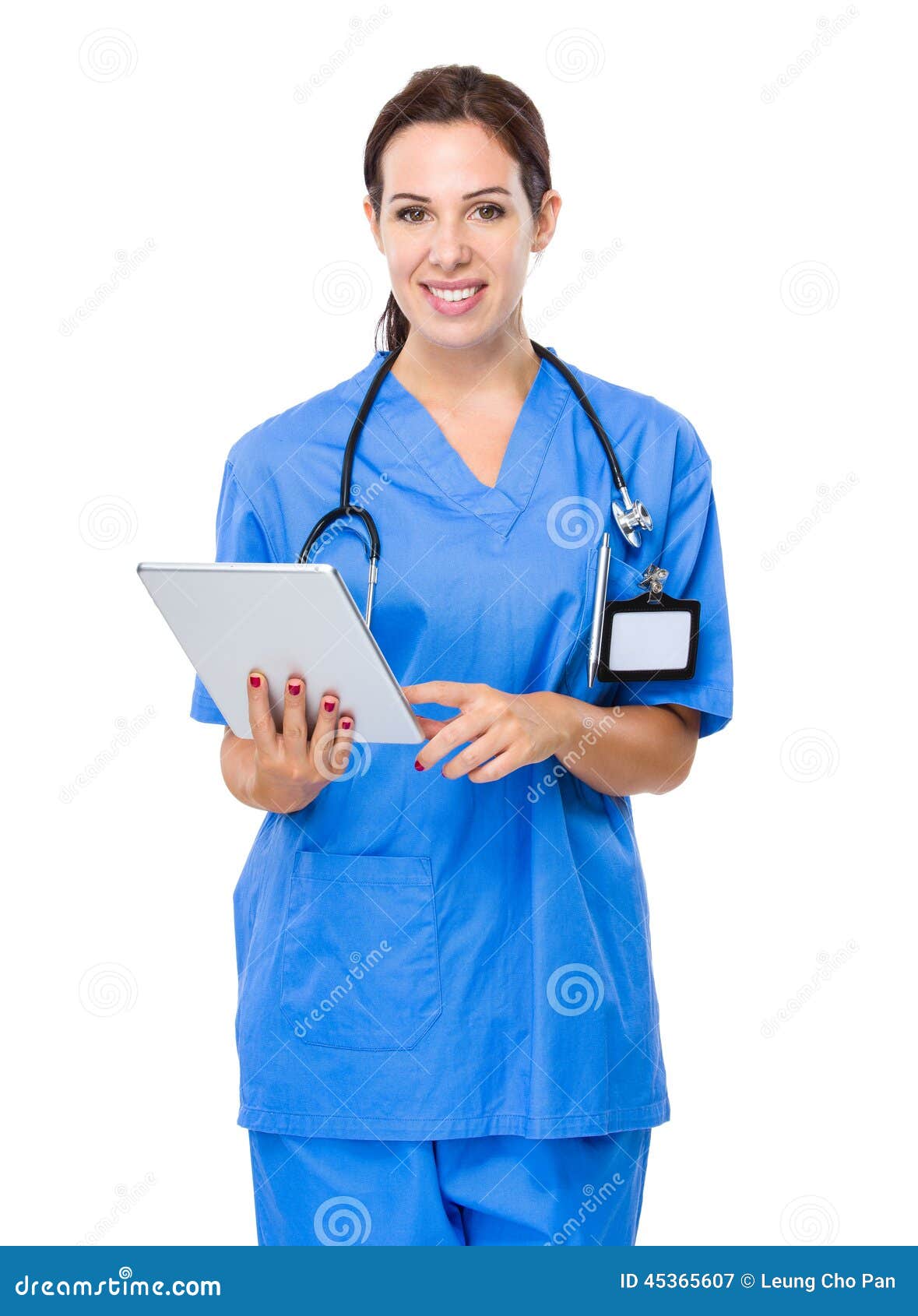 Doctor use tablet stock image. Image of middle, digital - 45365607