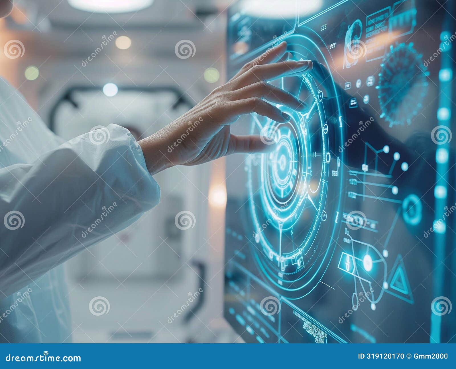 Doctor Using Advanced Medical Hologram Technology Data Generative Ai ...