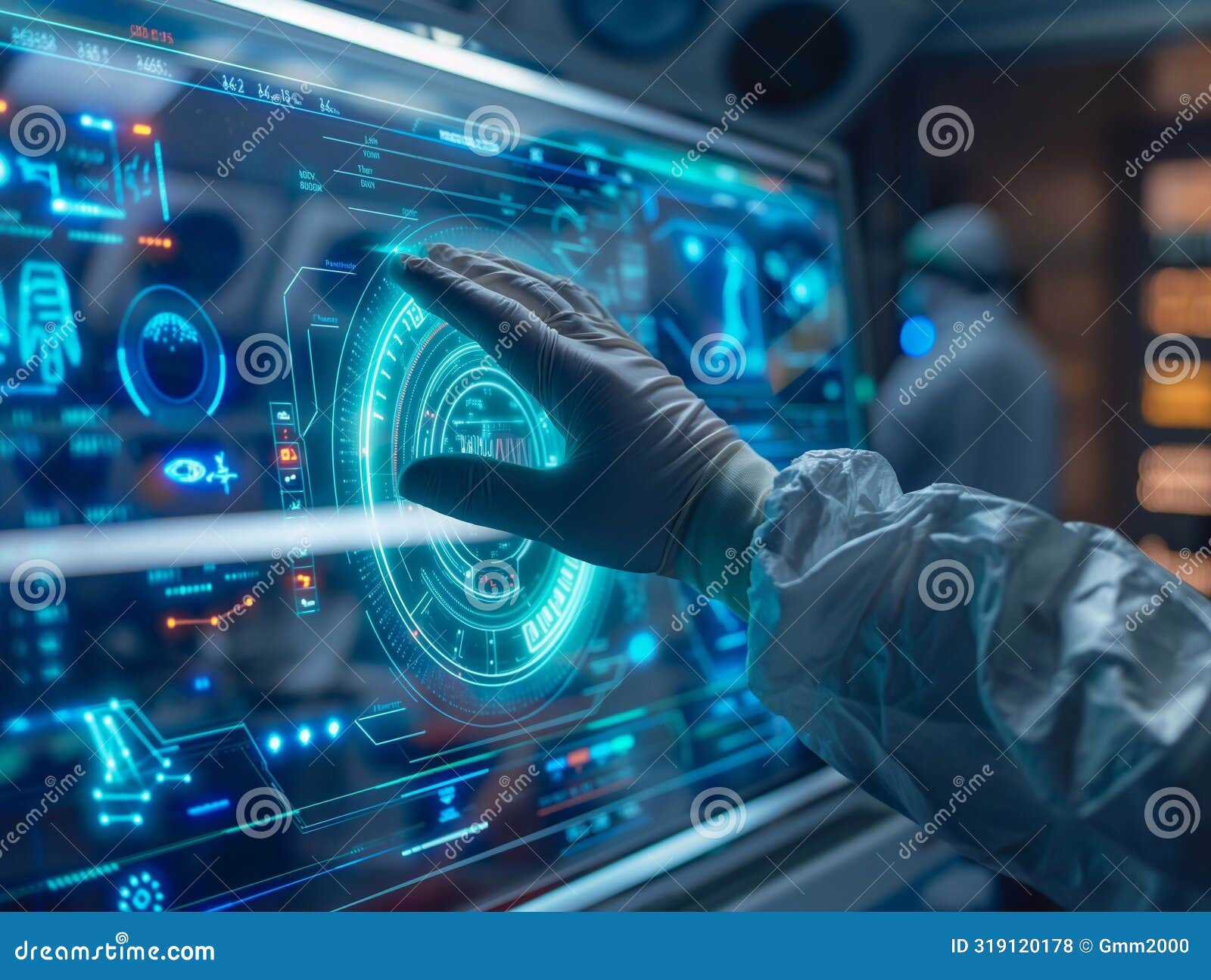 Doctor Using Advanced Medical Hologram Technology Data Generative Ai ...