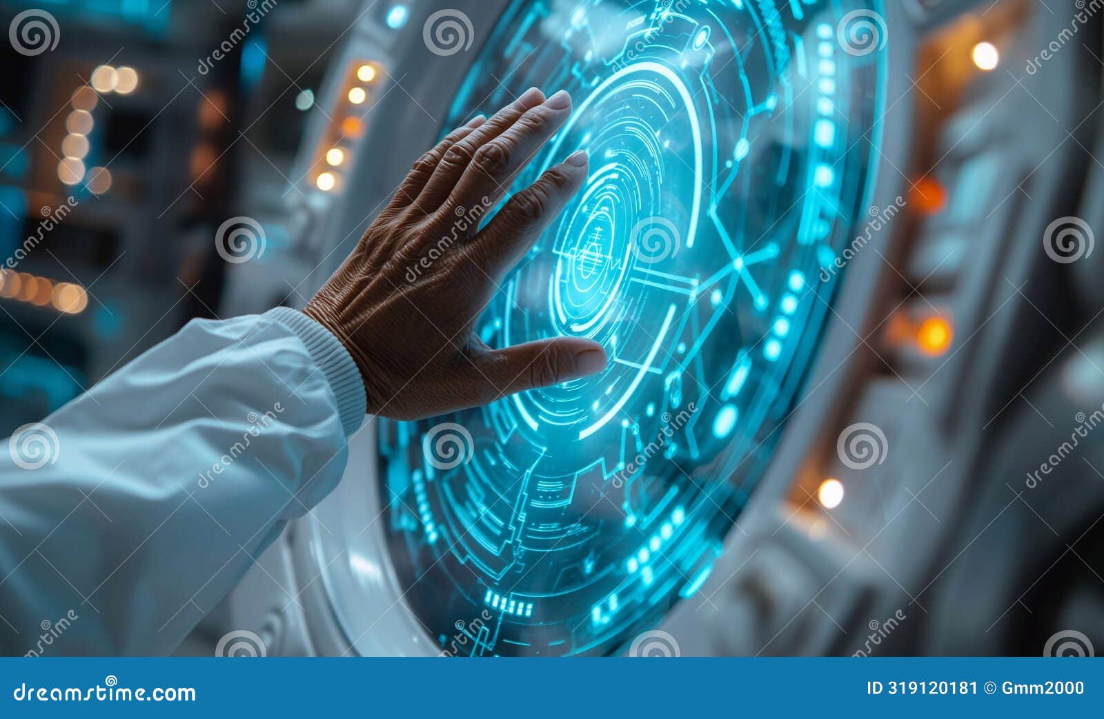 Doctor Using Advanced Medical Hologram Technology Data Generative Ai ...