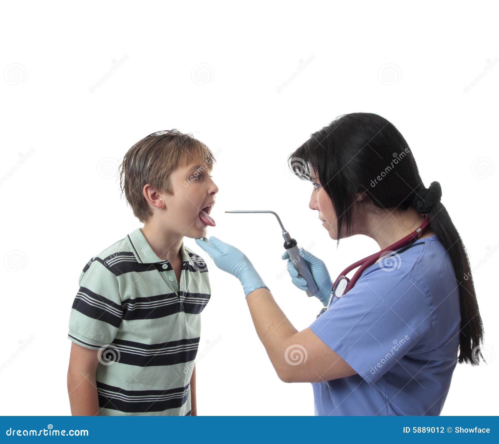 Doctor Using Bent Arm Illuminator Stock Photo - Image of copyspace ...