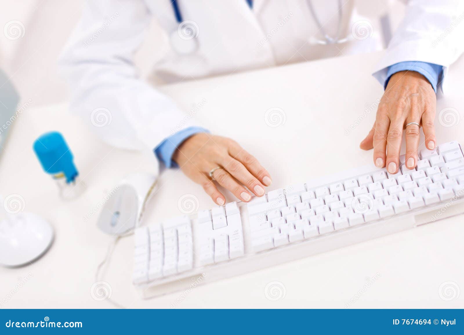 Doctor using computer stock photo. Image of horizontal - 7674694