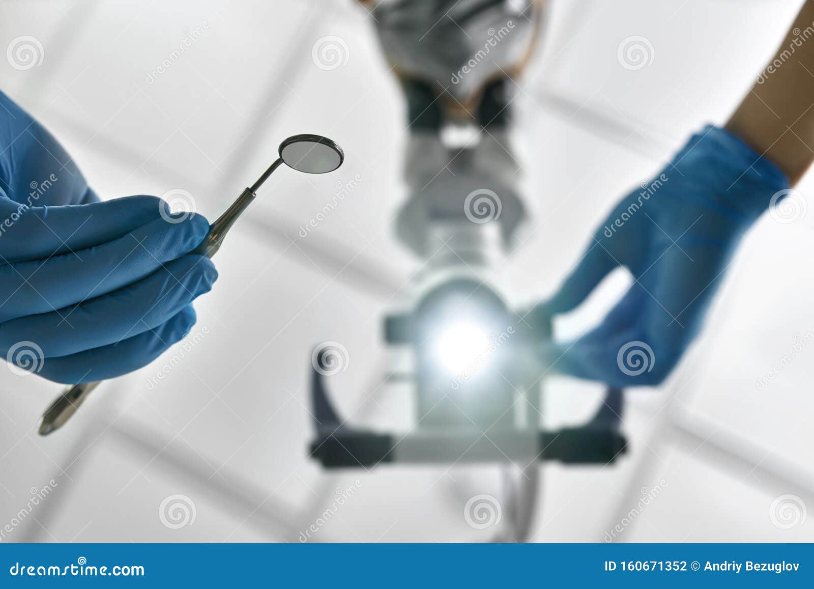 Doctor is Using Dental Microscope during His Work Stock Photo - Image ...